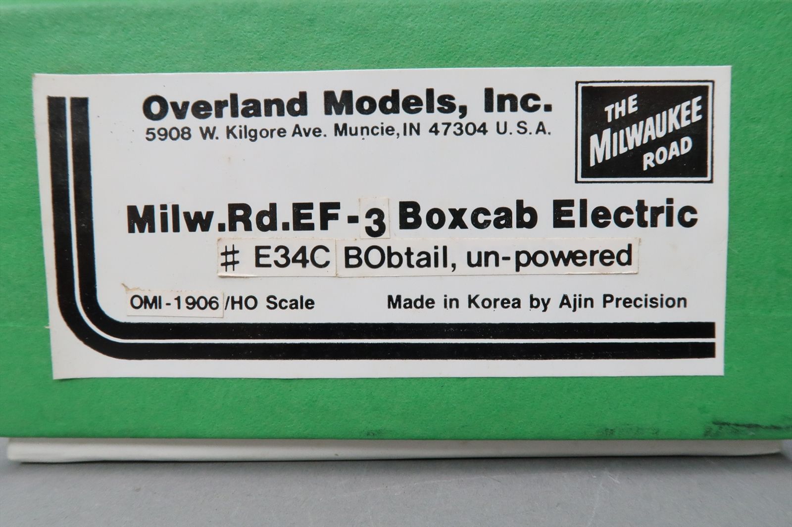 HO Brass Model - OMI 1906 Milwaukee Road EF-3 Boxcab Bobtail Electric ...