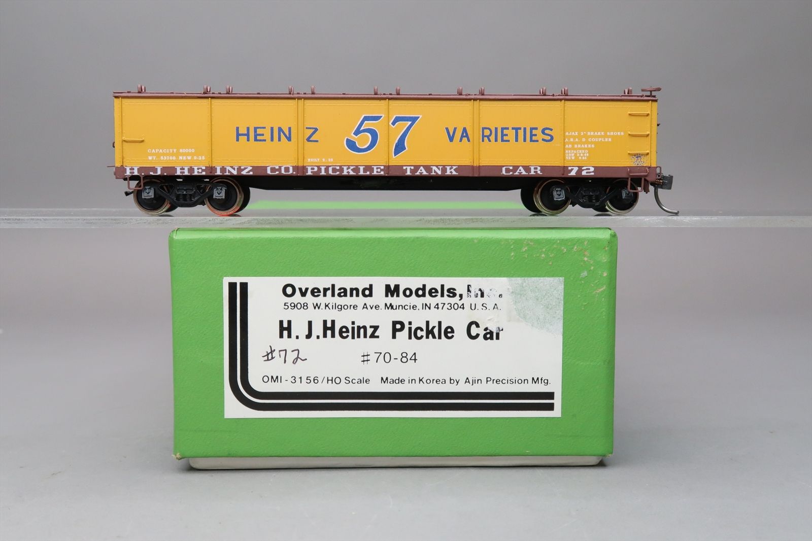 HO Brass Model - OMI 3156 H.J. Heinz 57 Pickle Car #72 - Pro Paint ...