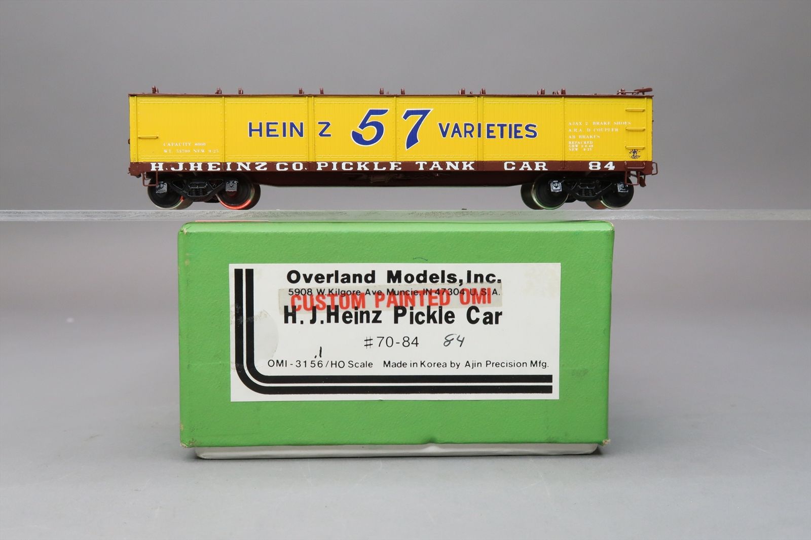 HO Brass Model - OMI 3156.1 HJHX Heinz 57 Pickle Tank Car #84 - F/P ...