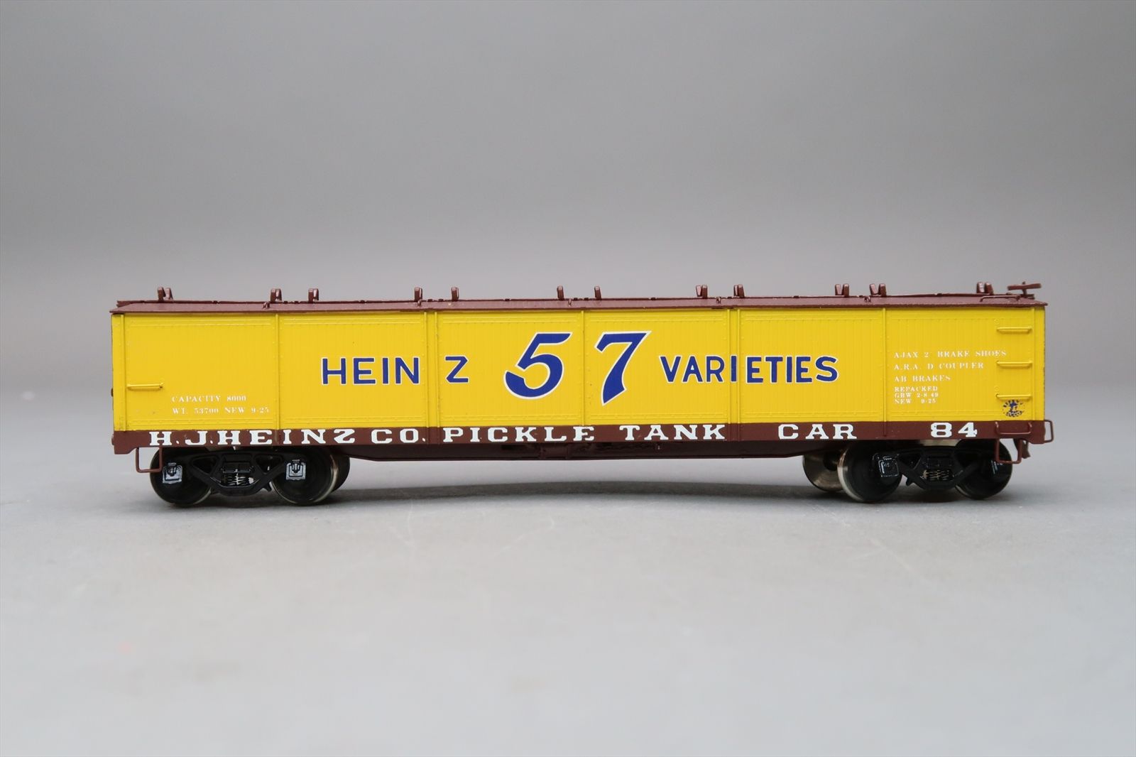 HO Brass Model - OMI 3156.1 HJHX Heinz 57 Pickle Tank Car #84 - F/P ...