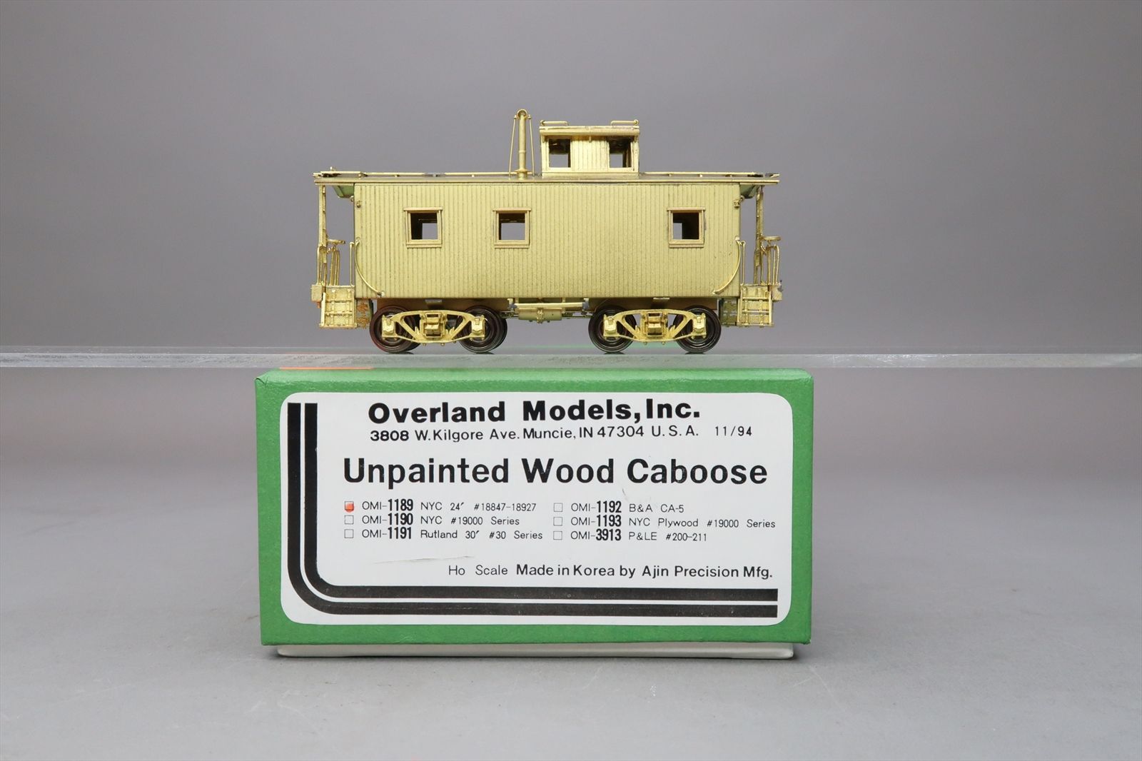 HO Brass Model - OMI 1189 NYC New York Central 24' Wood Caboose #18847 ...