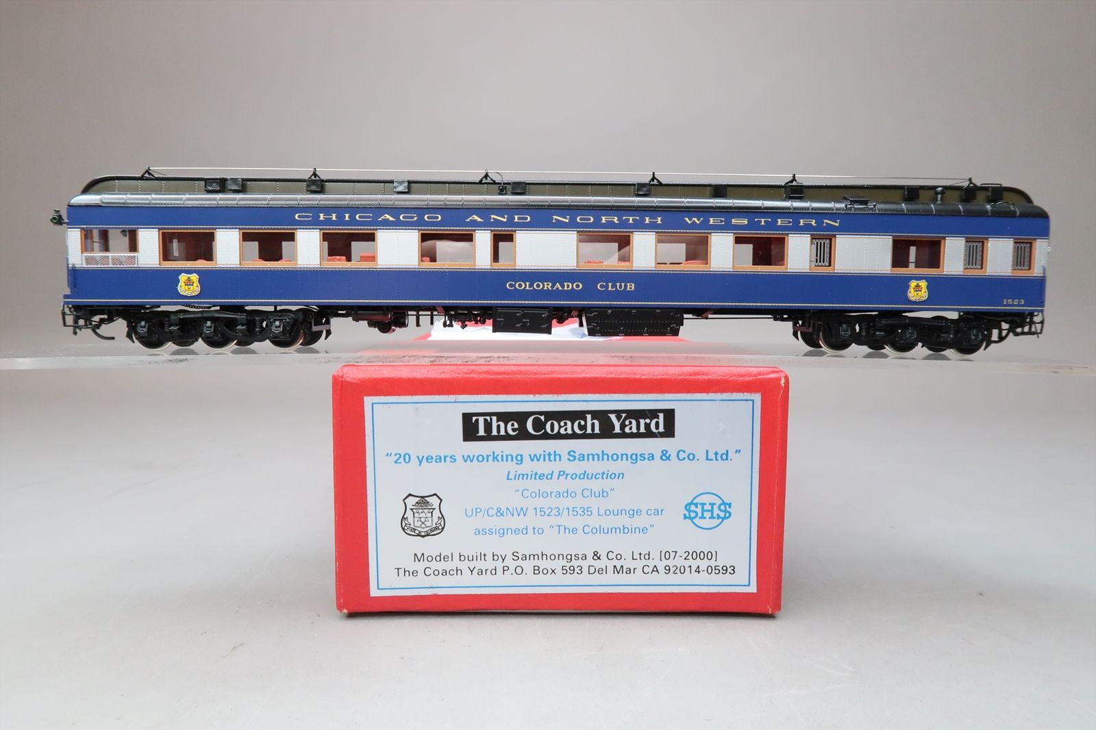 HO Brass Model - TCY 1353 UP Union Pacific Colorado Club Lounge Car ...