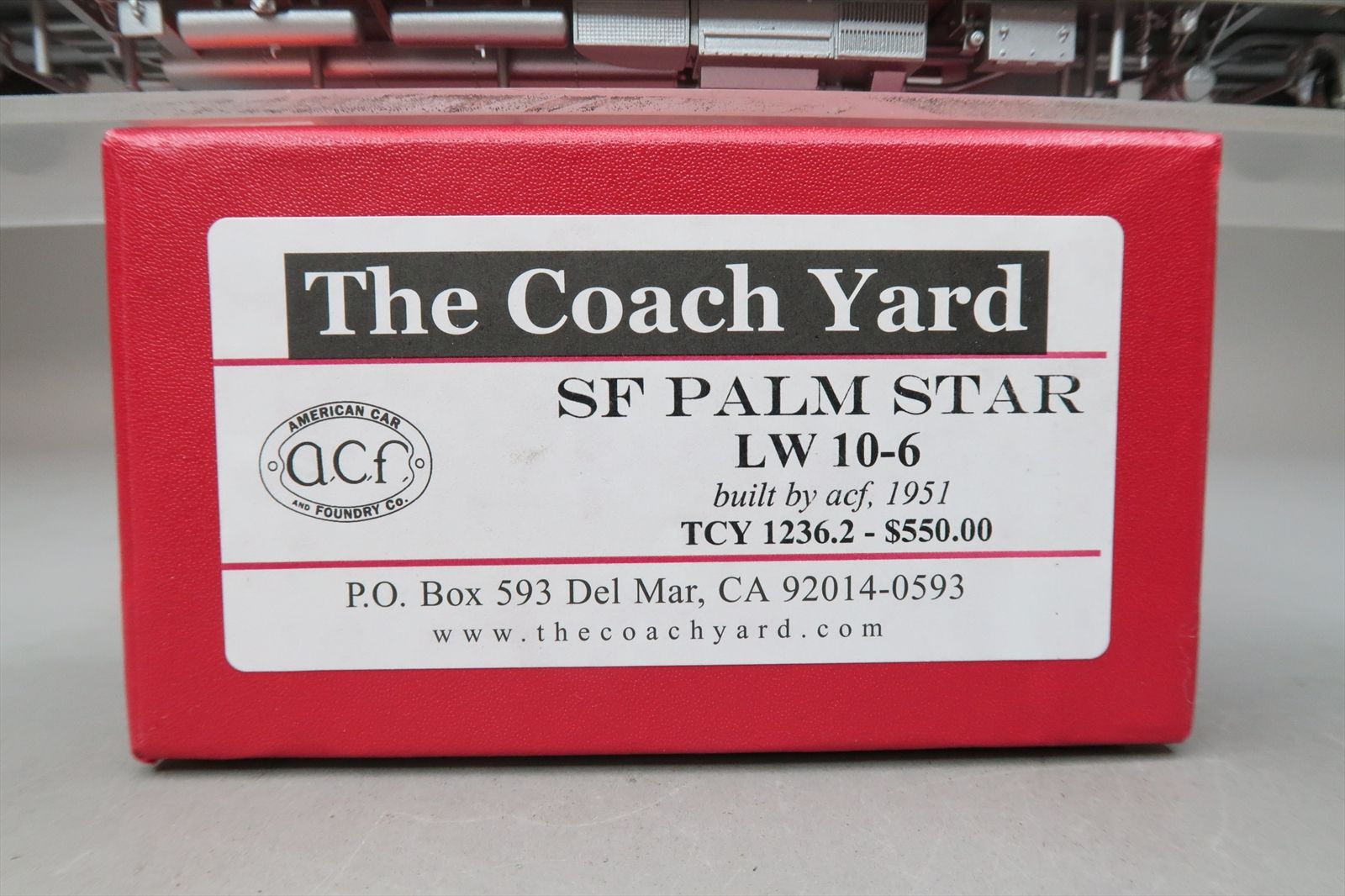 HO Brass Model - TCY 1236.2 AT&SF Santa Fe LW ACF 10-6 Sleeper Palm ...