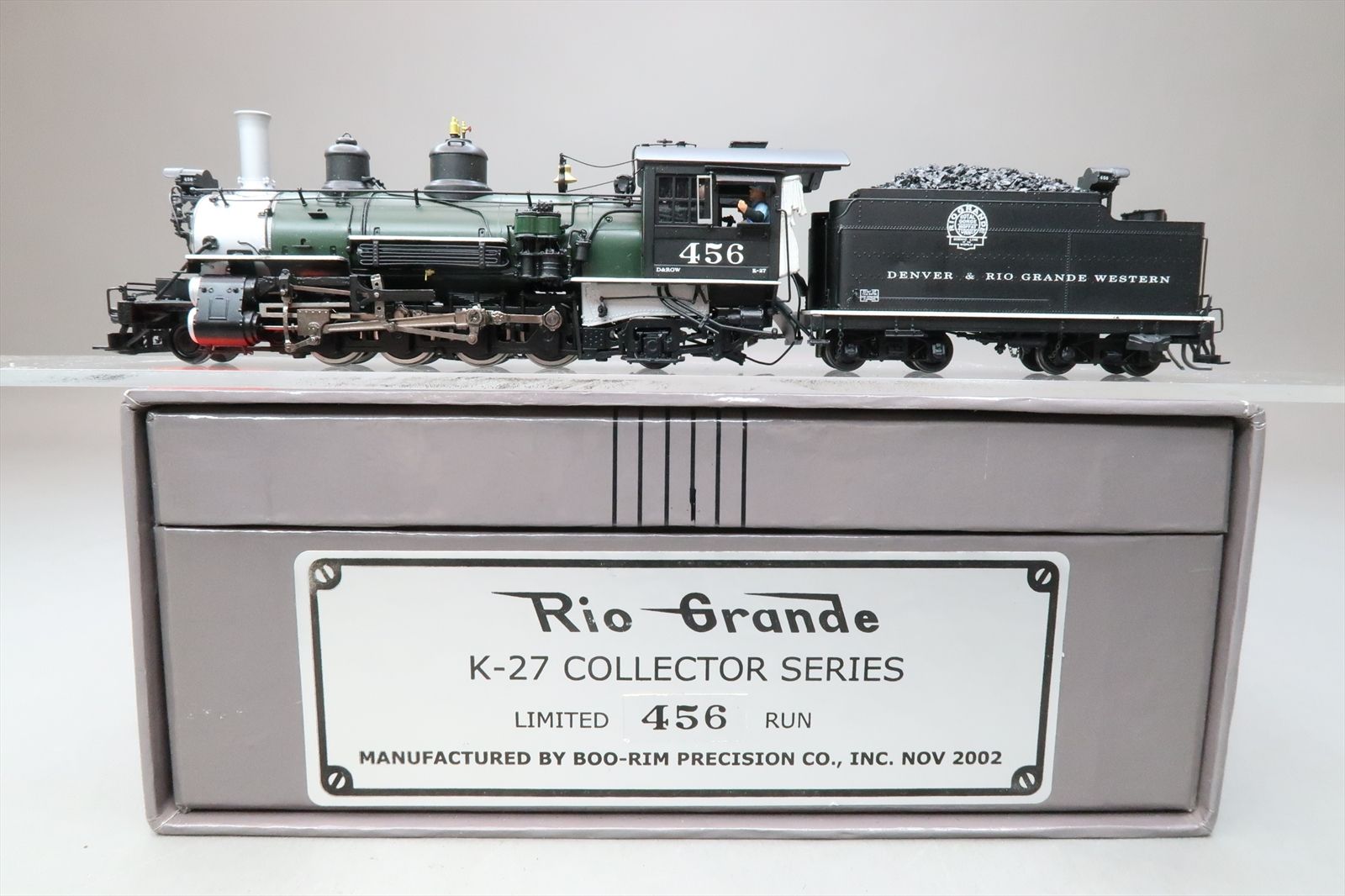 HOn3 Brass Model - DP D&RGW Rio Grande K-27 2-8-2 #456 - F/P - 2002 Run - Boo Rim