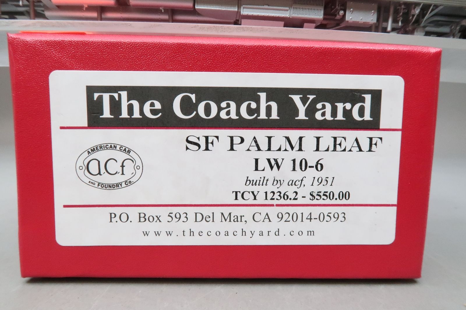 HO Brass Model - TCY 1236.2 AT&SF Santa Fe LW ACF 10-6 Sleeper Palm ...