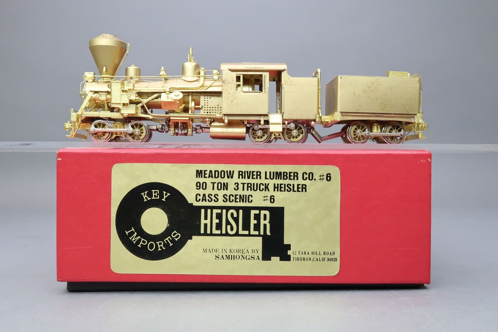 HO Brass Model - Key Meadow River Cass Scenic 90 Ton 3 Truck Heisler #6 ...