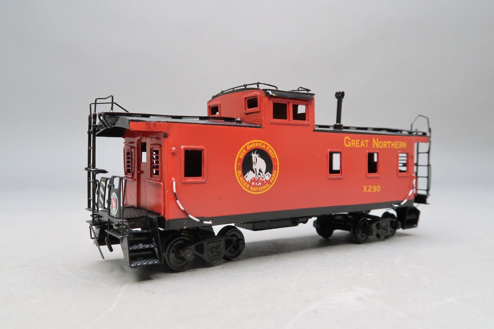 HO Brass Model - OMI 1107 GN Great Northern Steel Caboose 1945 Era # ...