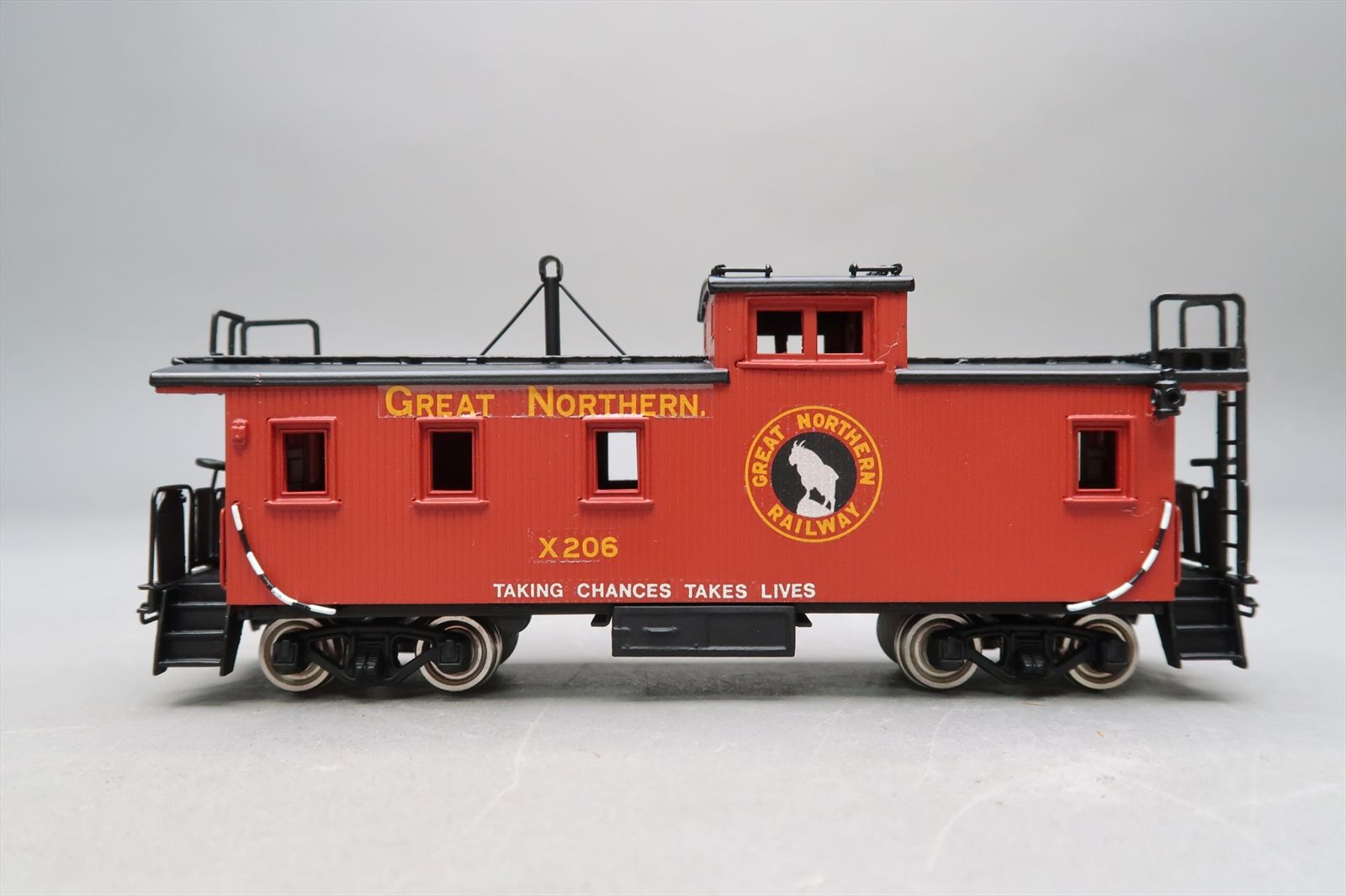 HO Brass Model - PFM GN Great Northern Wood Caboose Taking Chances ...