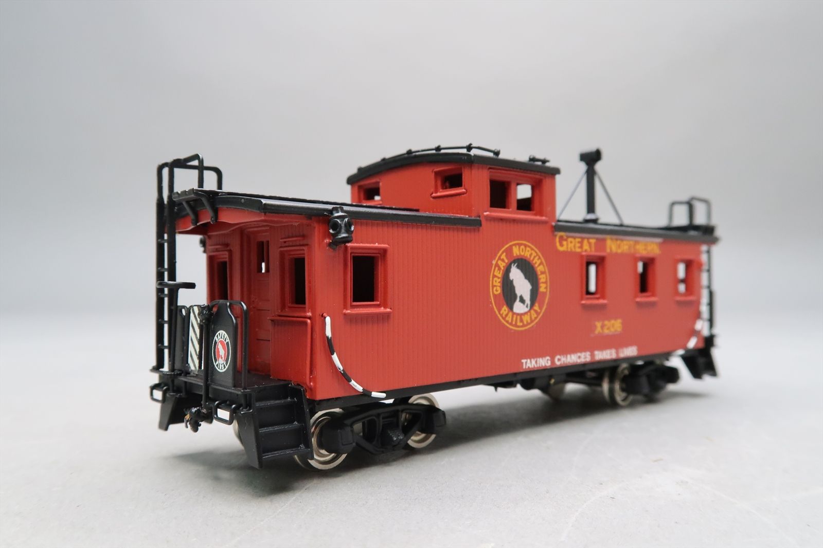 HO Brass Model - PFM GN Great Northern Wood Caboose Taking Chances Takes Lives #X206 - F/P ...