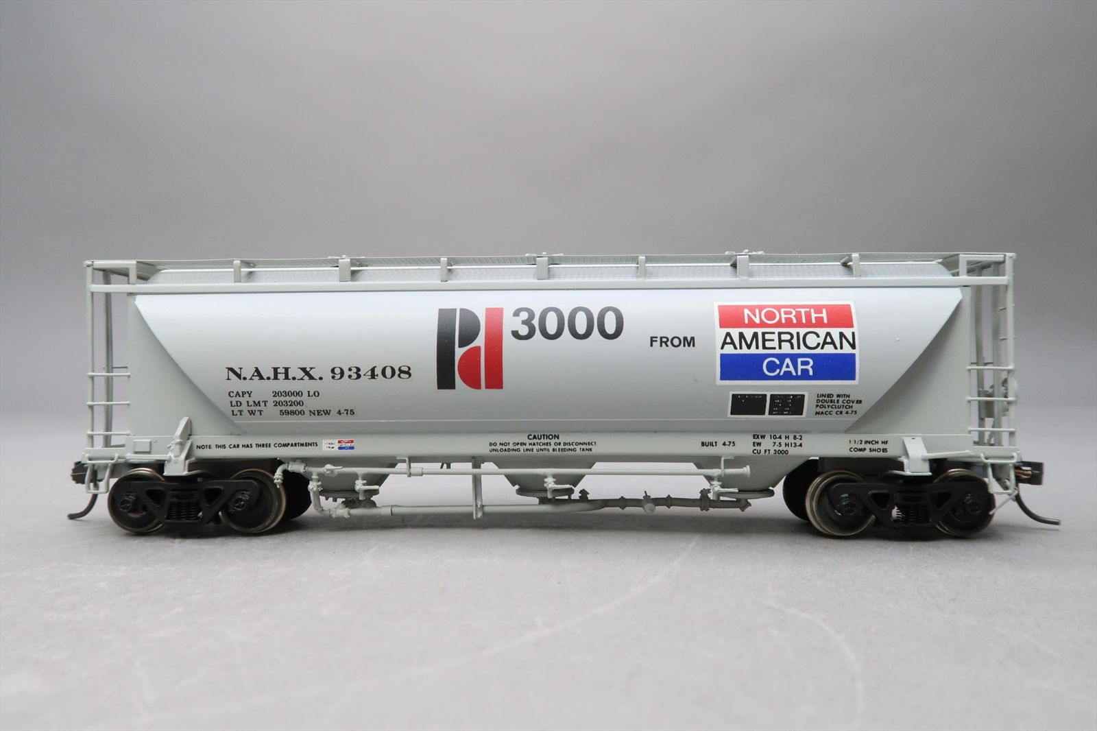 HO Brass Model - OMI 3001 NAHX Pd 3000 Covered Hopper #93408 - Custom ...