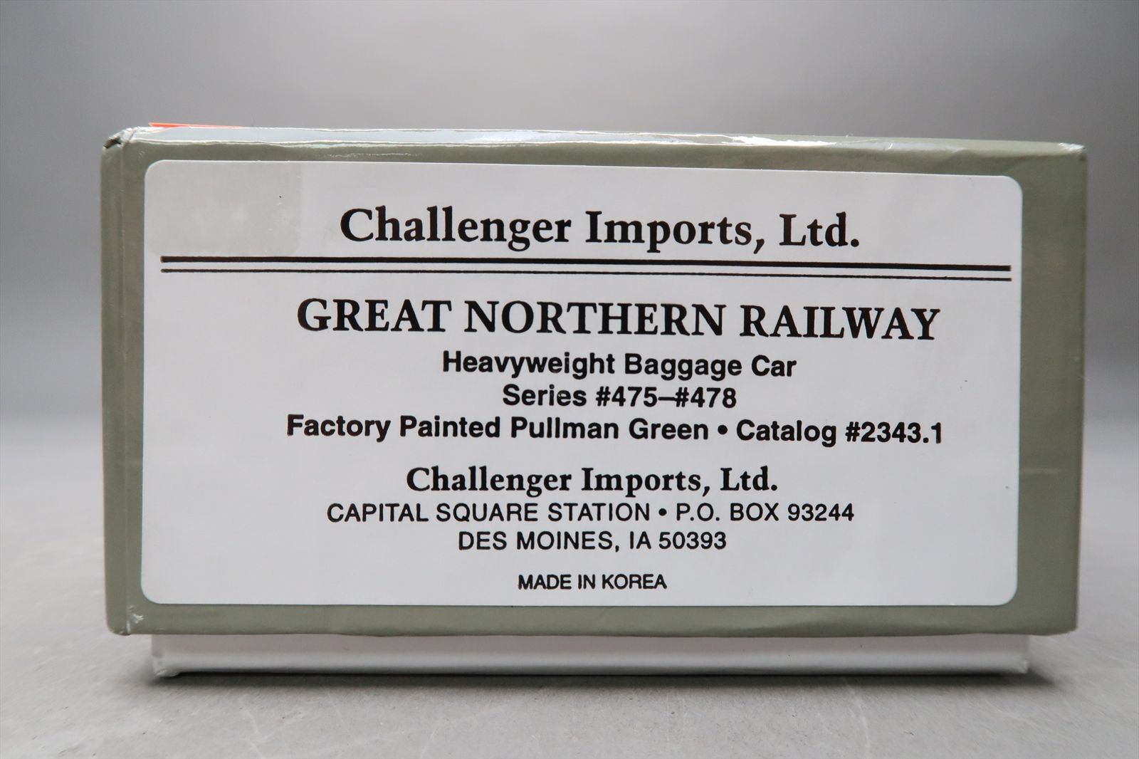 HO Brass Model - CIL 2343.1 GN Great Northern Heavyweight Baggage #475 ...