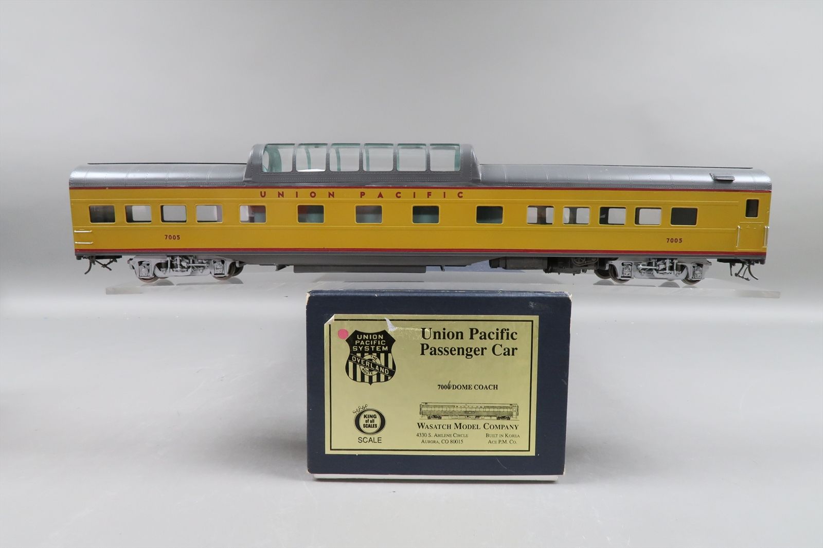 O Brass Model - Unknown Kit UP Union Pacific Dome Coach #7005 - Custom