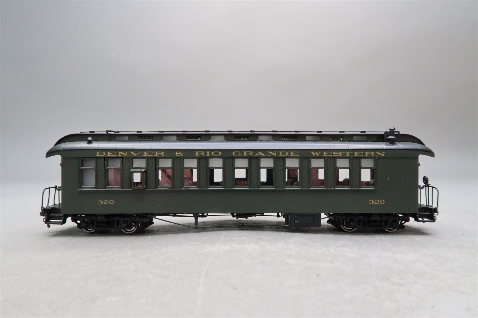 HOn3 Brass Model - PSC 17802-1 D&RGW Rio Grande Coach Green #320 - F/P - 2004 Run - Made in Korea