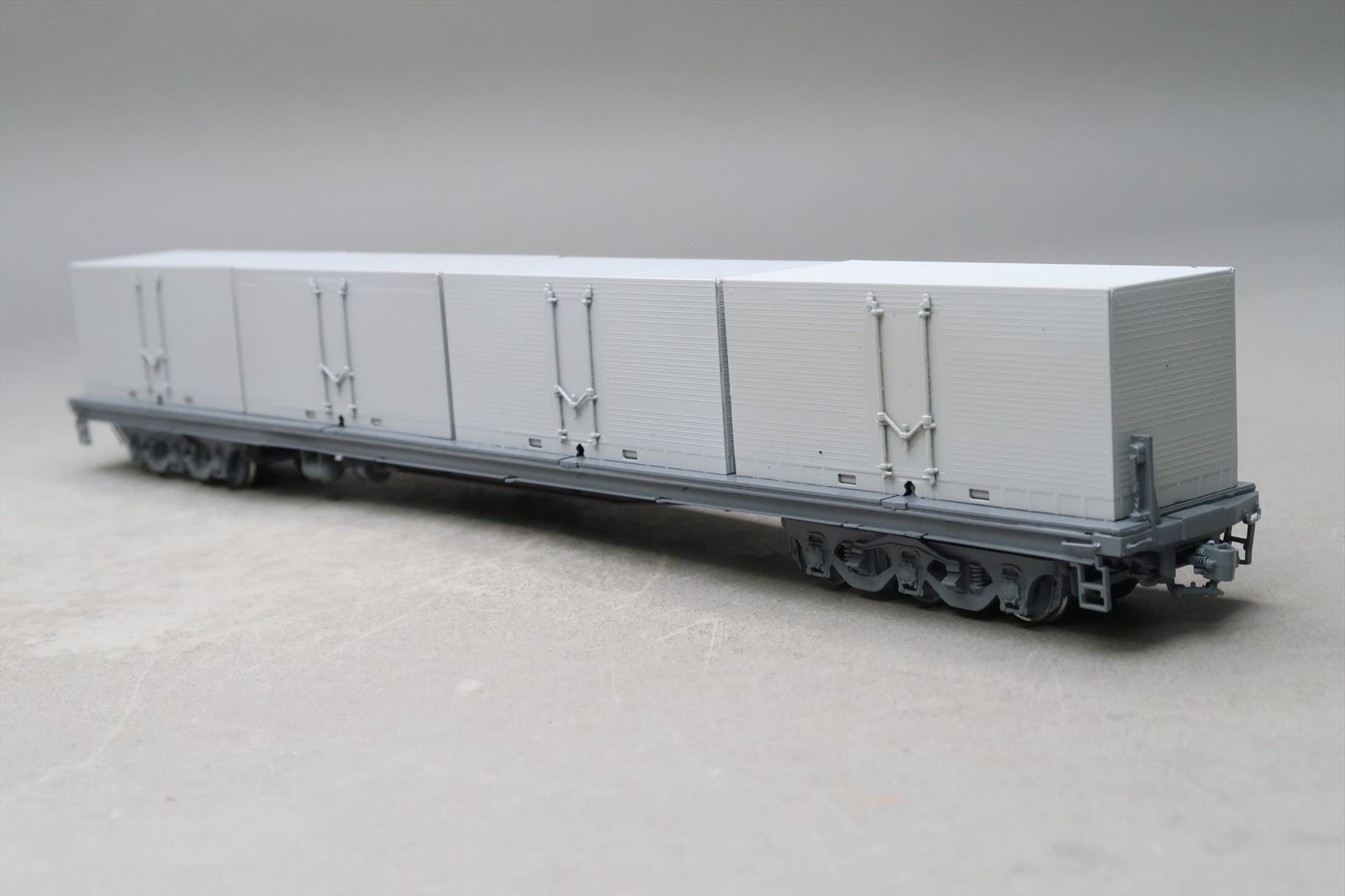 HO Brass Model - TCY 0447 AT&SF Santa Fe Mail Container Flat Car w/ 4 ...