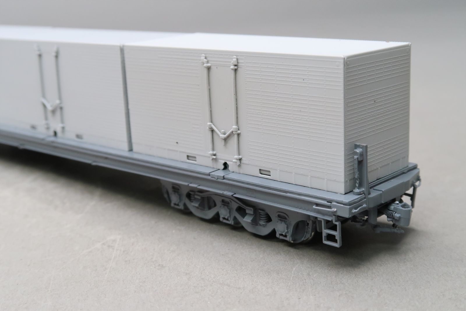 HO Brass Model - TCY 0447 AT&SF Santa Fe Mail Container Flat Car w/ 4 ...