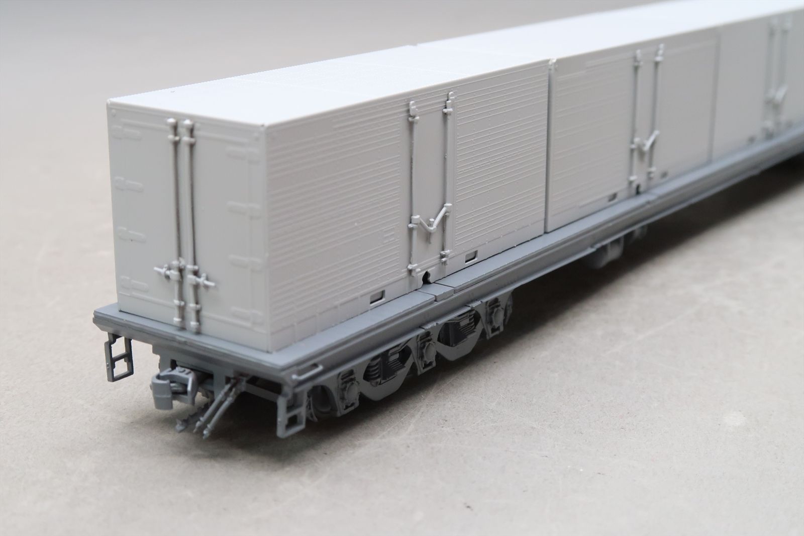 HO Brass Model - TCY 0447 AT&SF Santa Fe Mail Container Flat Car w/ 4 ...