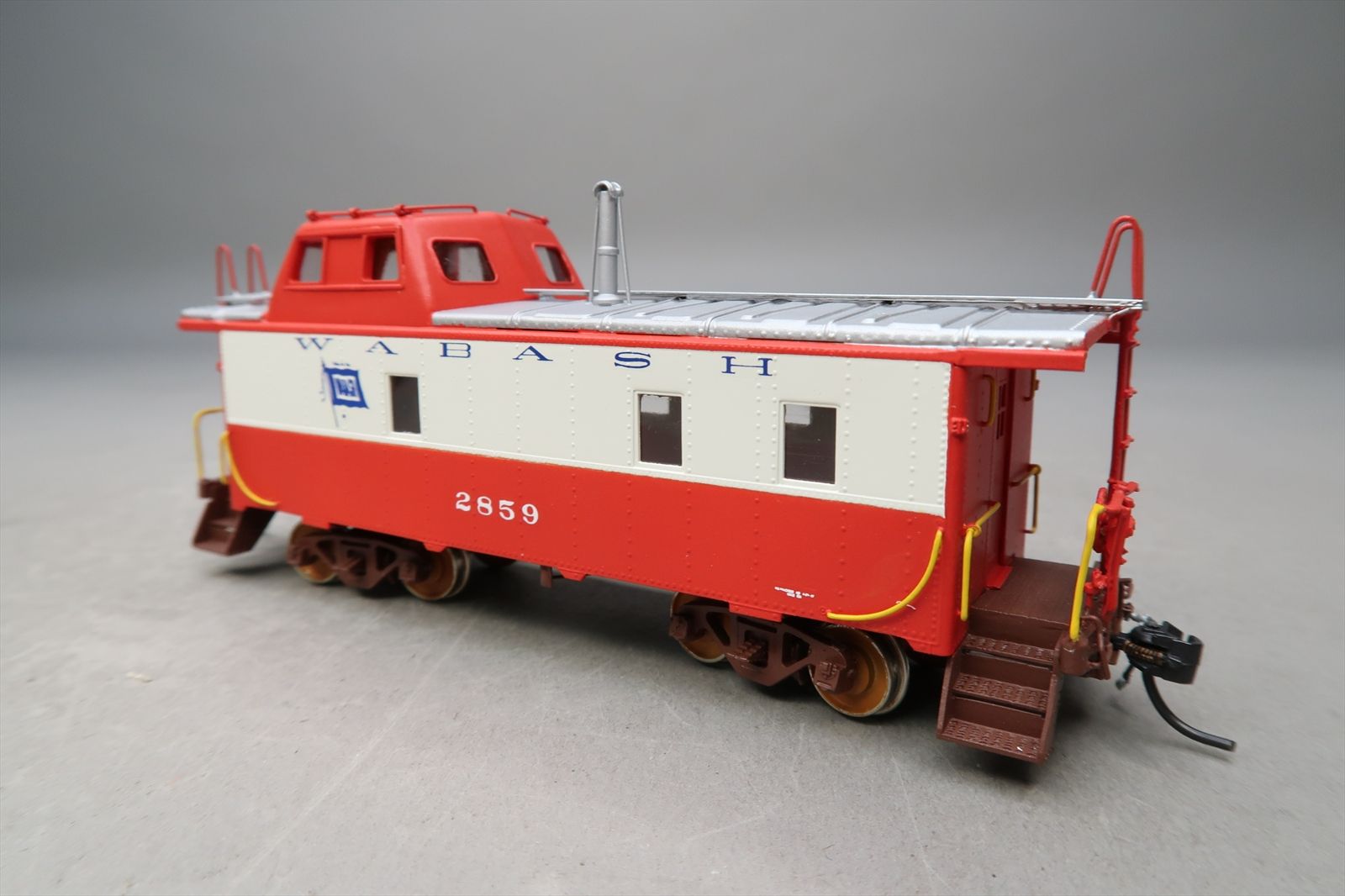 HO Brass Model - OMI 1242 WAB Wabash Streamlined Cupola Caboose #2859 - Custom - 1990 Run - Ajin