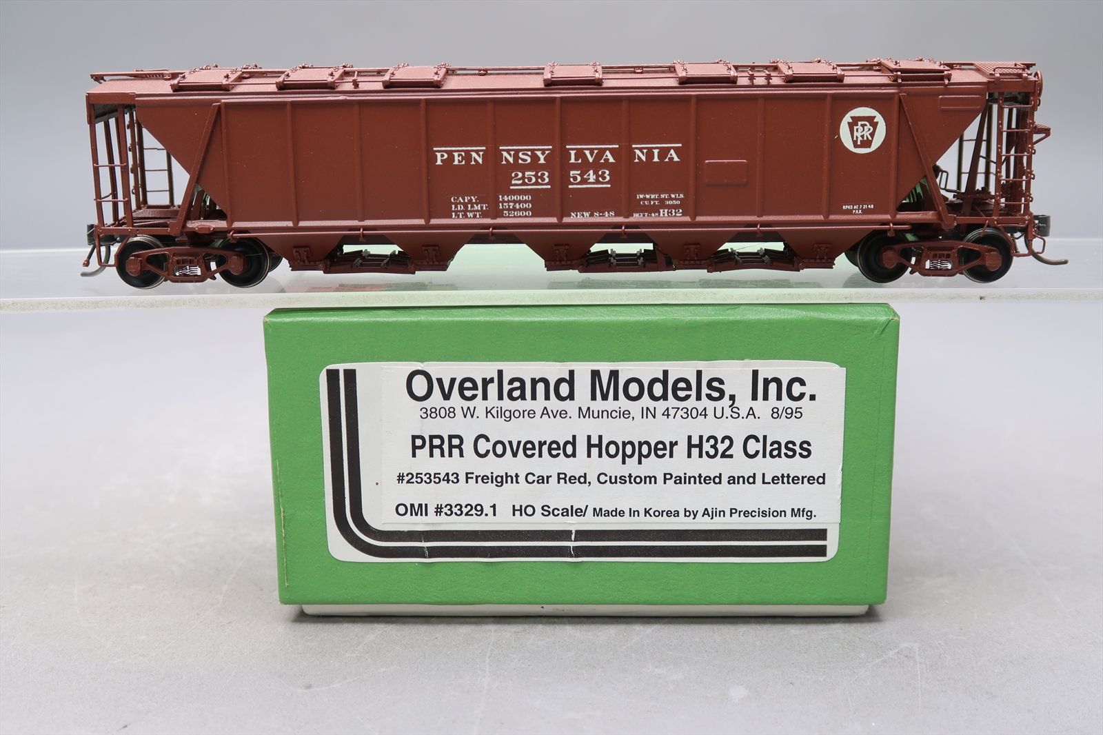 HO Brass Model - OMI 3329.1 PRR Pennsylvania H32 Covered Hopper #253543 ...