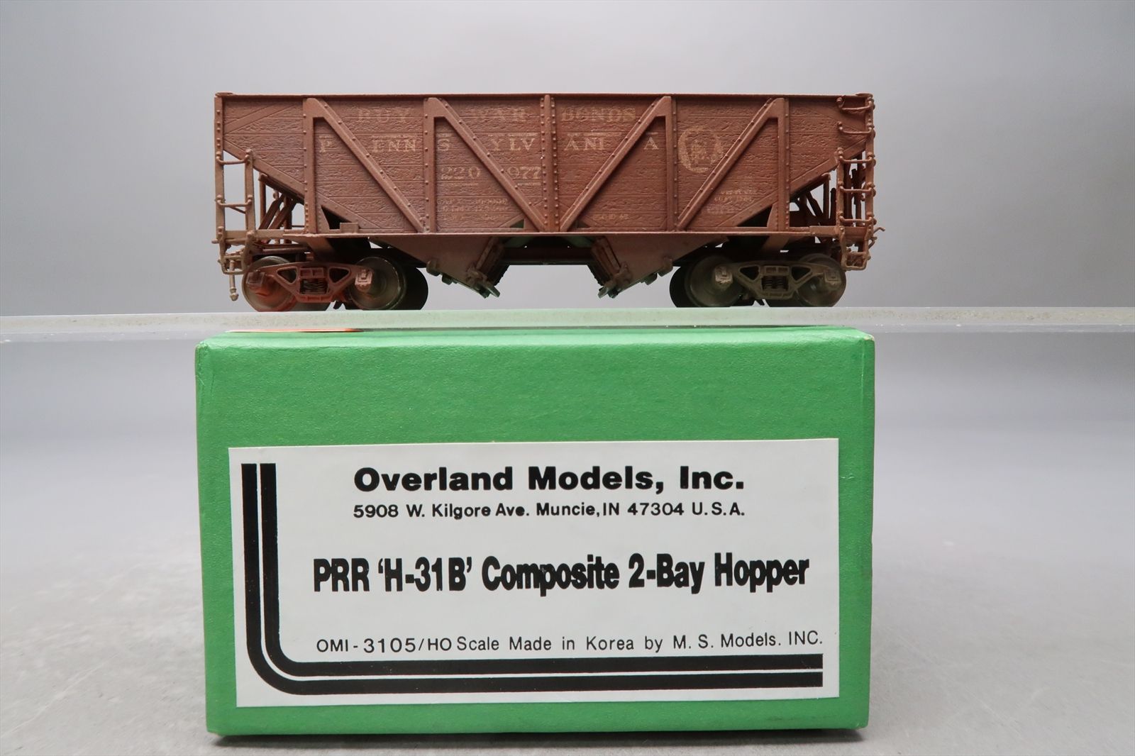 HO Brass Model - OMI 3105 PRR Pennsylvania H-31B Steel 2-Bay Hopper Buy ...