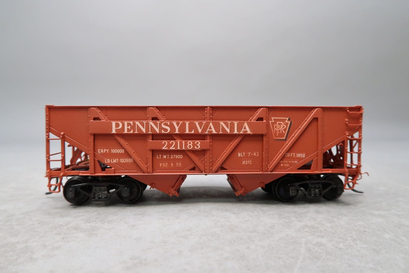 HO Brass Model - OMI 3107 PRR Pennsylvania H-31C Steel 2 Bay Hopper ...