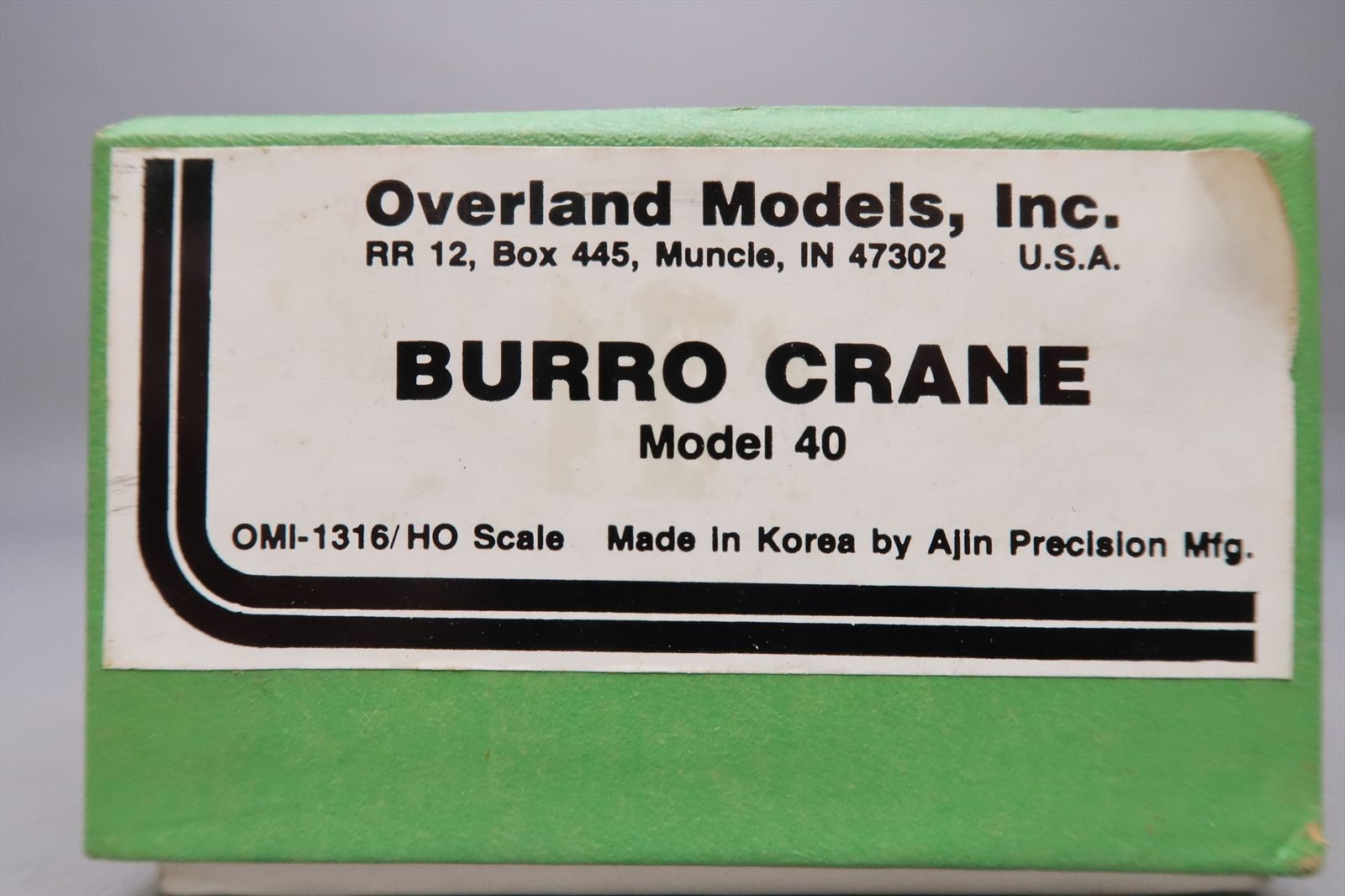 HO Brass Model - OMI 1316 Burro Crane Model 40 w/ Tool Car - Unpainted ...