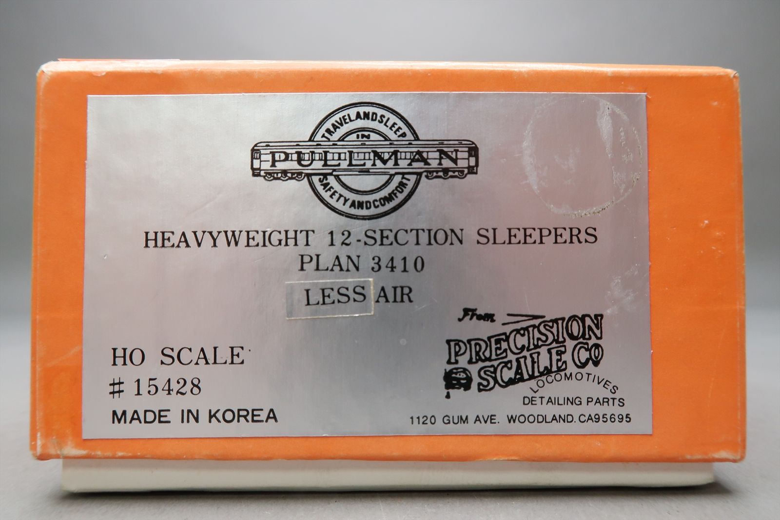 HO Brass Model - PSC 15428 Pullman HW 12-Section Sleeper Plan 3410 Less ...