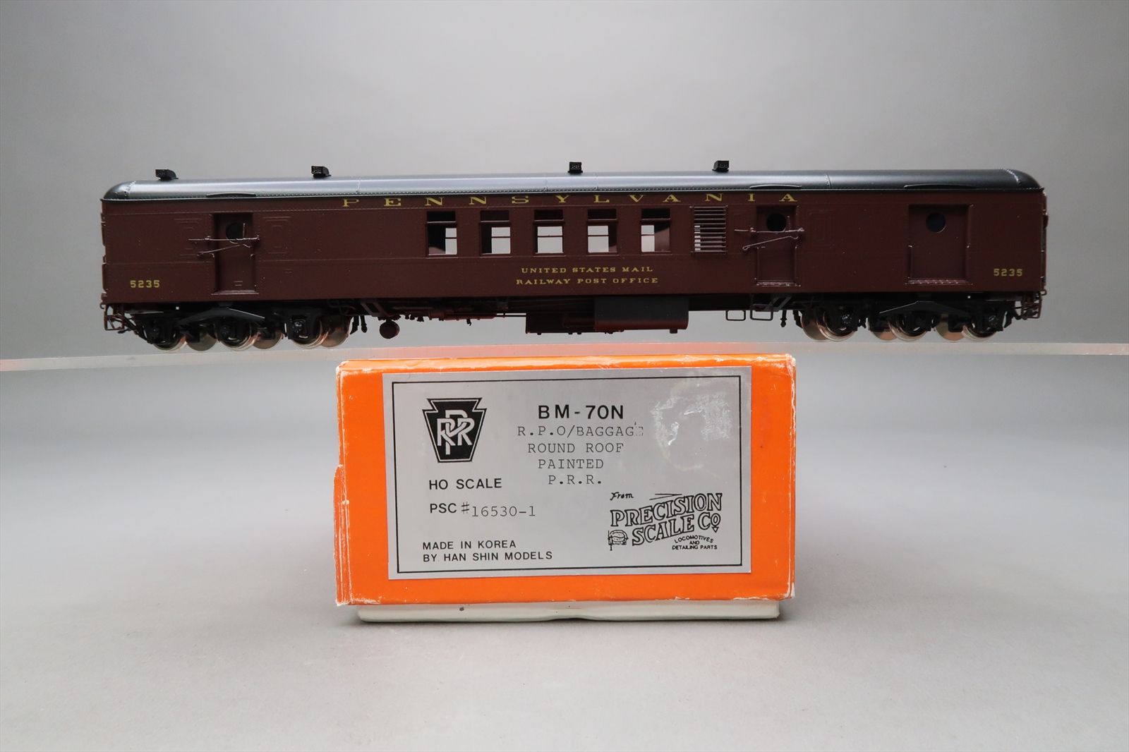 HO Brass Model - PSC 16530-1 PRR Pennsylvania BM-70N RPO / Baggage Car ...