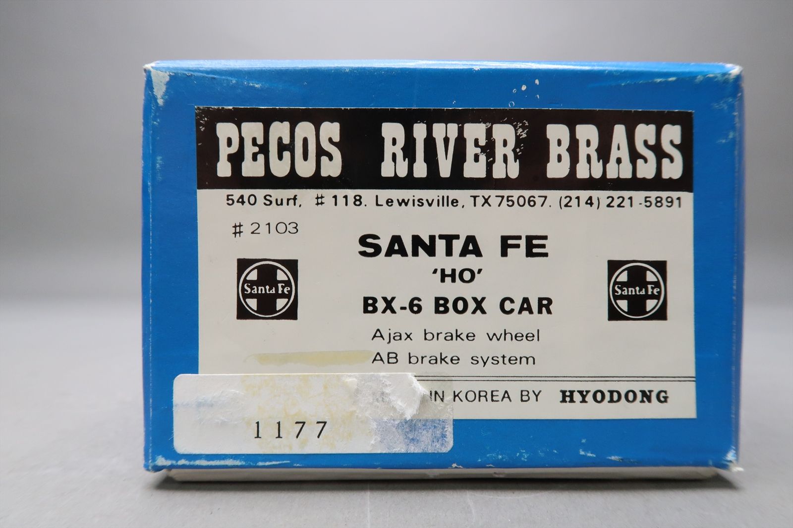HO Brass Model - PRB Pecos River 2103 AT&SF Santa Fe BX-6 Boxcar Ajax ...