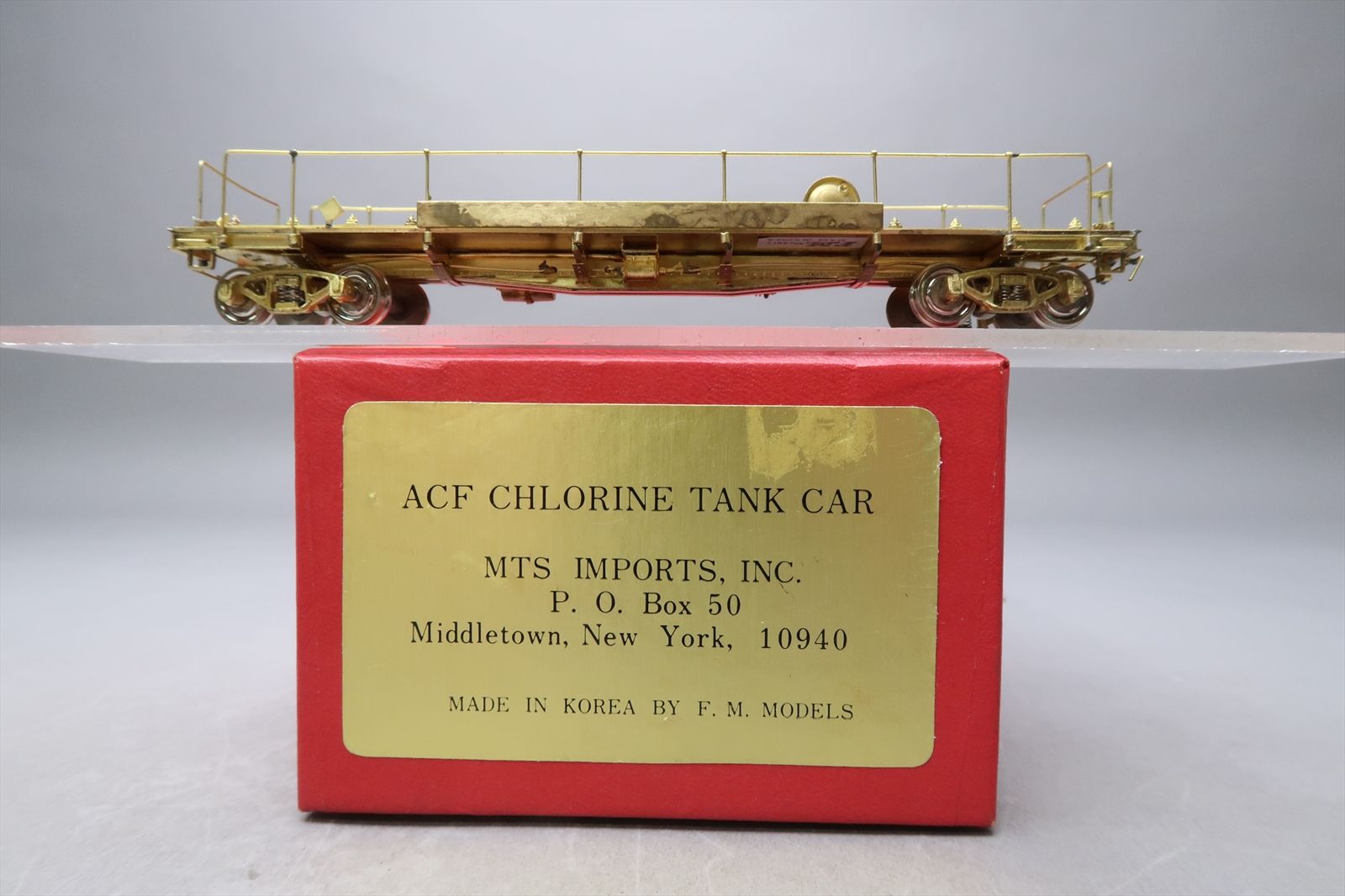 HO Brass Model - MTS ACF Chlorine Tank Car w/ Tanks - Unpainted - 1987 ...