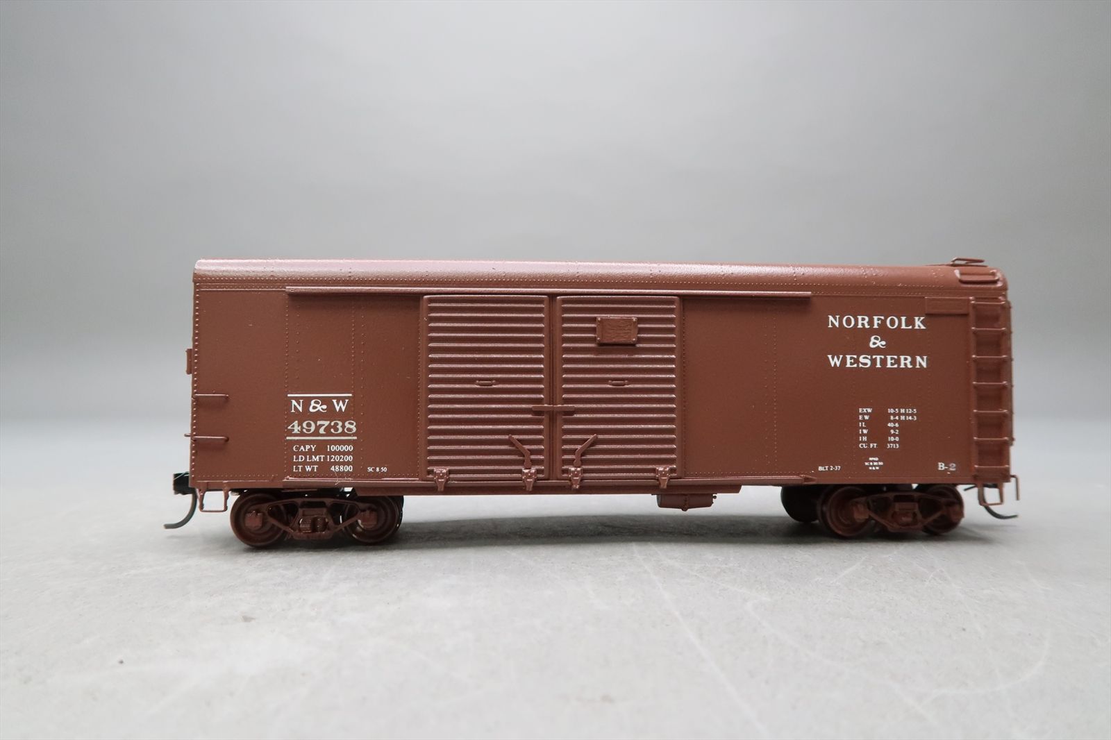 HO Brass Model - W&R N&W Norfolk & Western 40' Round Roof Auto ...
