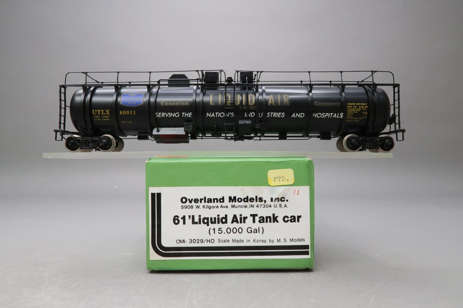 HO Brass Model - OMI 3029 UTLX Canadian Liquid Air Company 61' Liquid ...