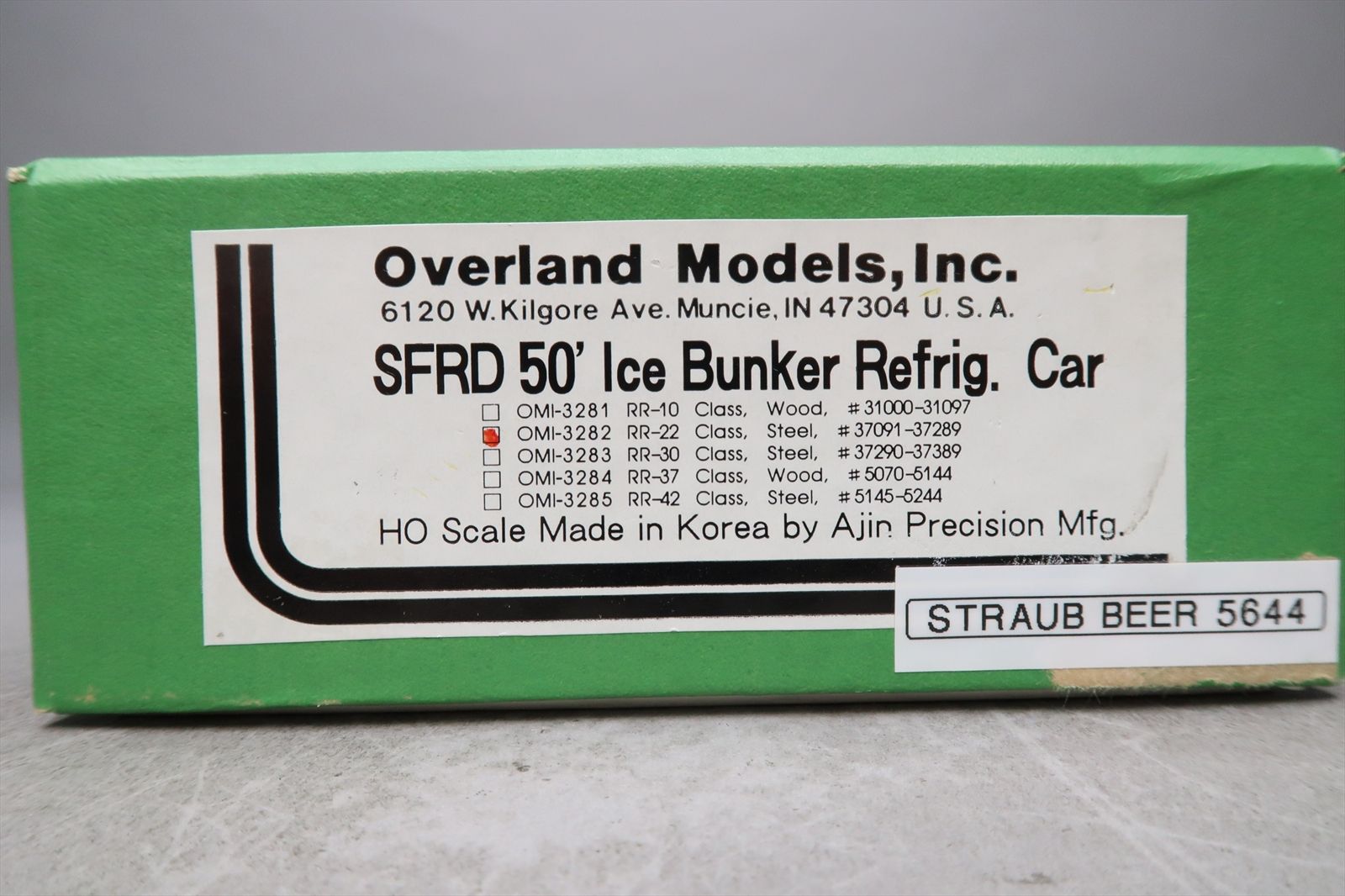 HO Brass Model - OMI 3282 SFRD as SBX Straub Beer and Light 50' Ice ...