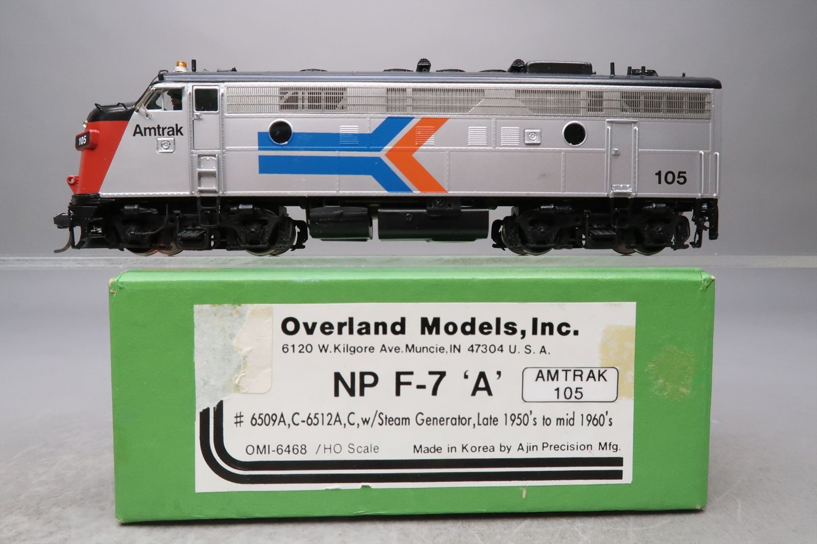 HO Brass Model - OMI 6468 NP as Amtrak F7 F7A #105 - Pro Paint + Detail ...