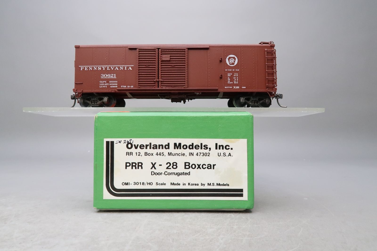 HO Brass Model - OMI 3018 PRR Pennsylvania X-28 Boxcar Box Car #30621 ...