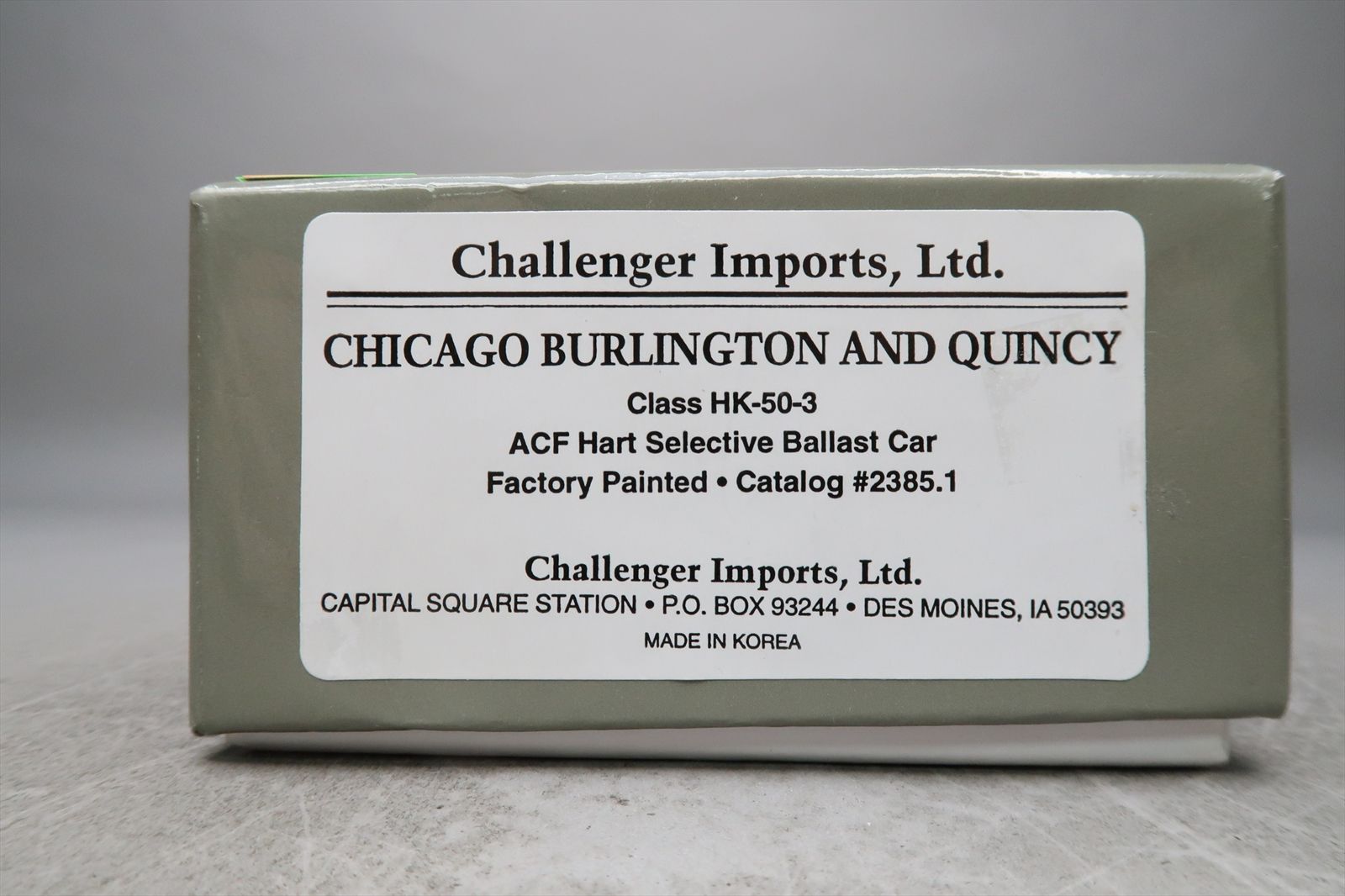 HO Brass Model - CIL 2385.1 CB&Q Burlington ACF HK-50-3 Hart Selective ...