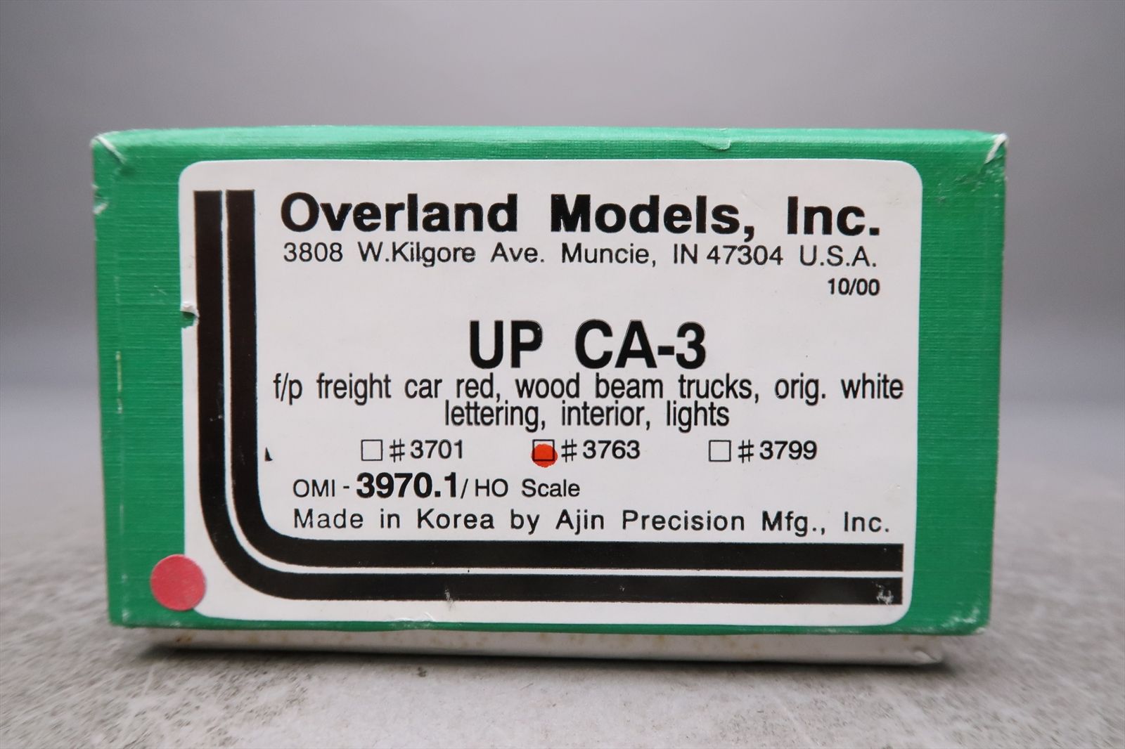 HO Brass Model - OMI 3970.1 UP Union Pacific CA-3 Caboose #3763 - F/P ...