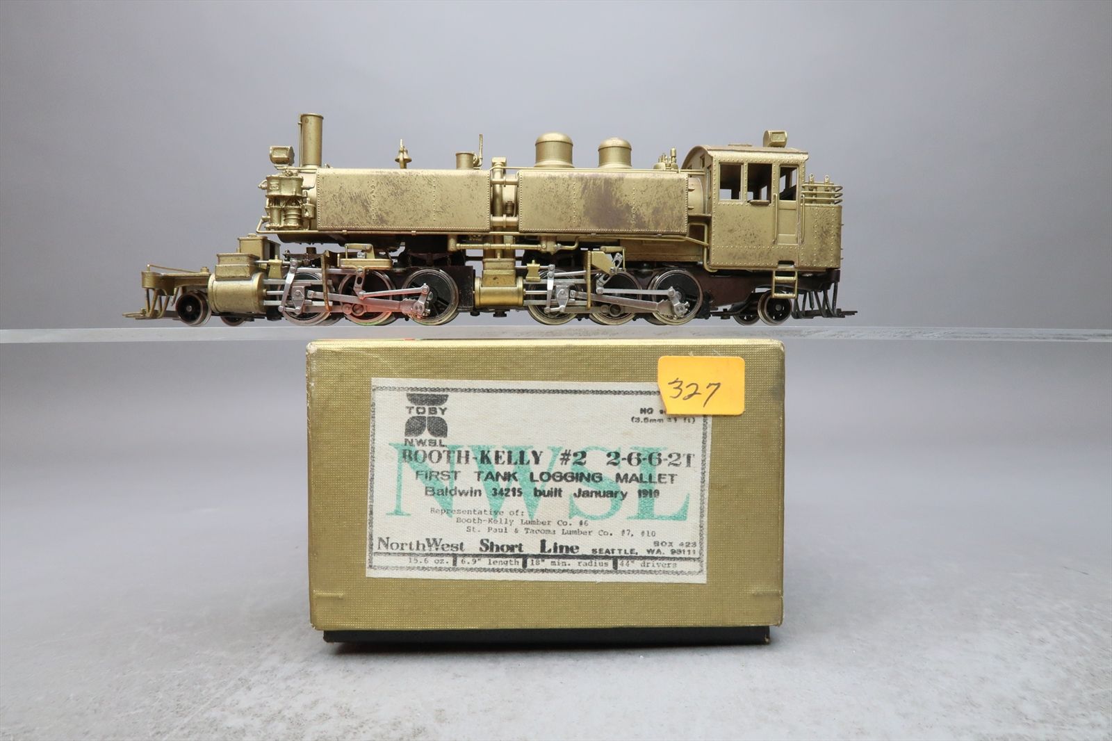 HO Brass Model - NWSL Booth Kelly 2-6-6-2T First Tank Logging Mallet #2 ...