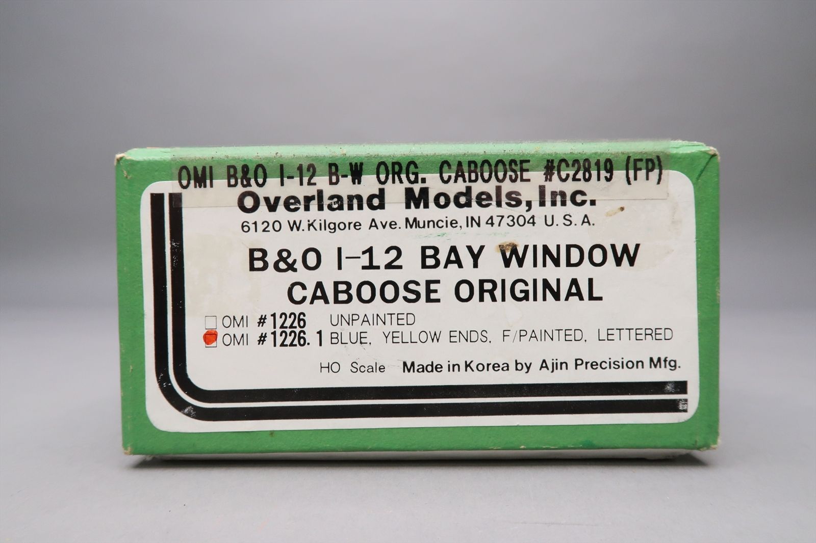 HO Brass Model - OMI 1226.1 B&O Baltimore & Ohio I-12 Bay Window ...