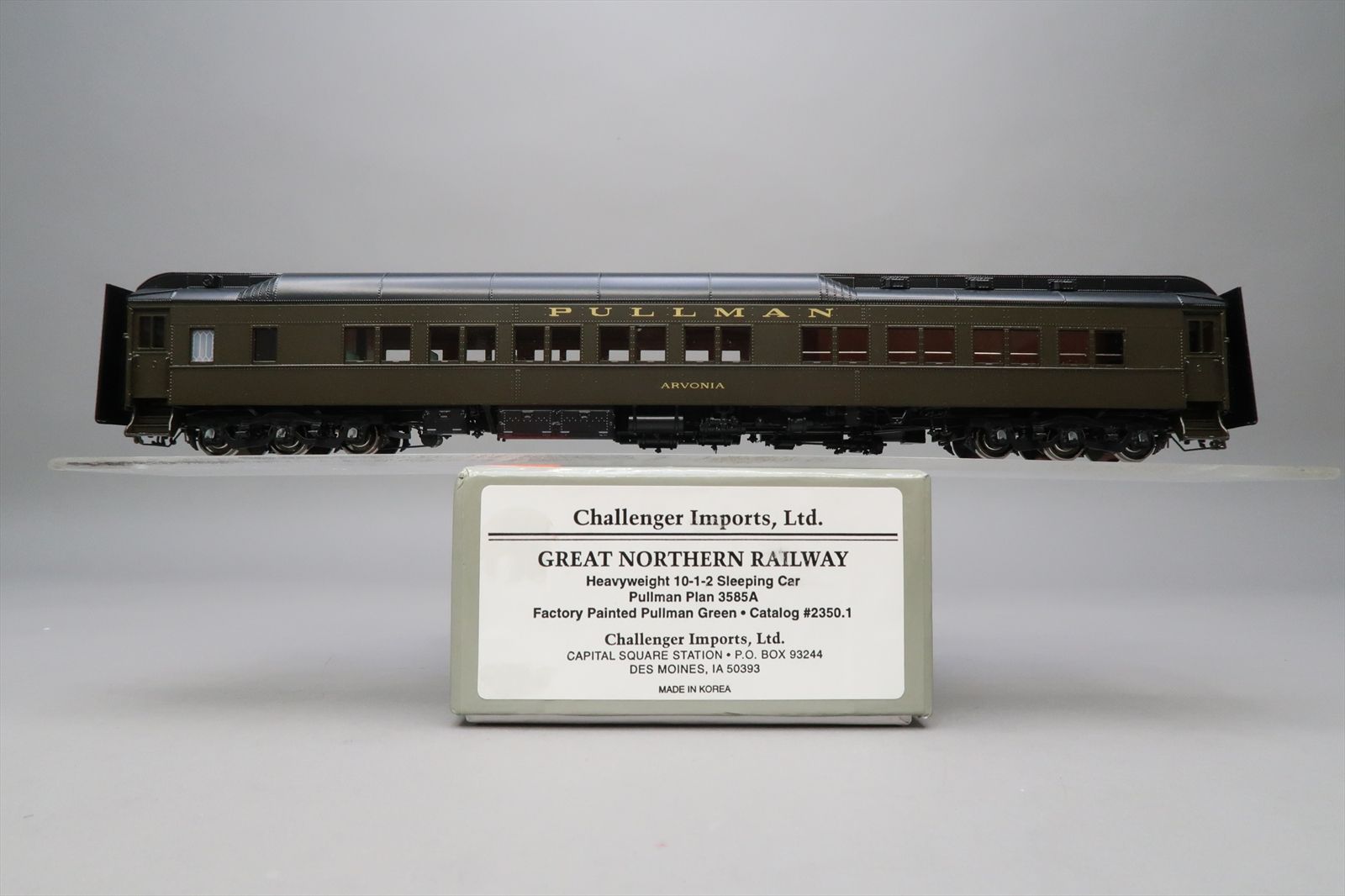 HO Brass Model - CIL 2350.1 GN Great Northern HW 10-1-2 Sleeper Arvonia ...