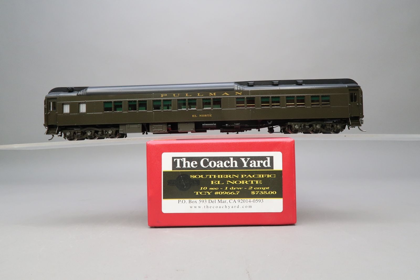 HO Brass Model - TCY 0966.7 SP Southern Pacific 10-1-2 Sleeper El Norte ...