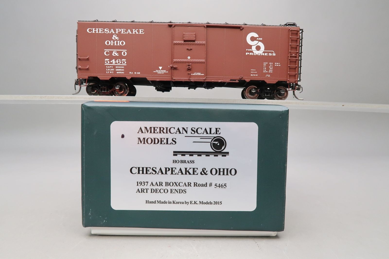 HO Brass Model - ASM C&O Chesapeake & Ohio 1937 AAR Boxcar Art Deco ...