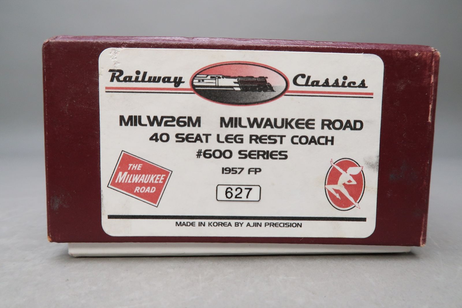 HO Brass Model - RWC MILW26M Milwaukee Road 40-Seat Leg Rest Coach 1957 ...