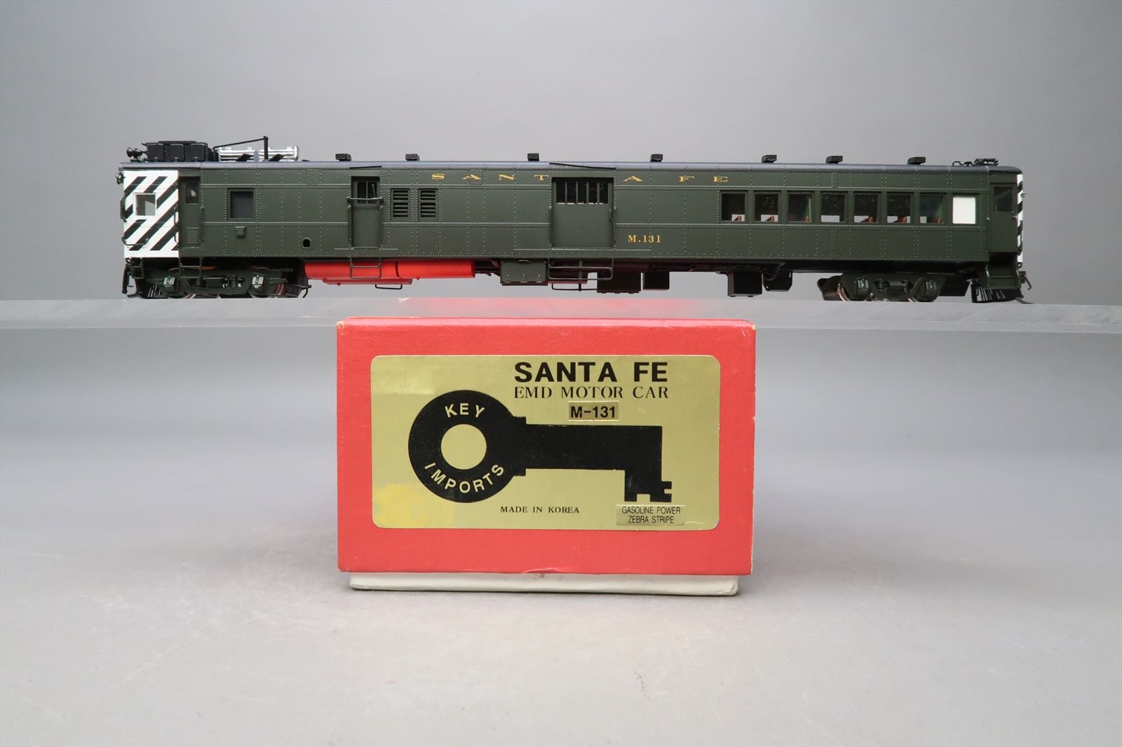 HO Brass Model - Key AT&SF Santa Fe EMD Motor Car Zebra Stripe #M-131 ...