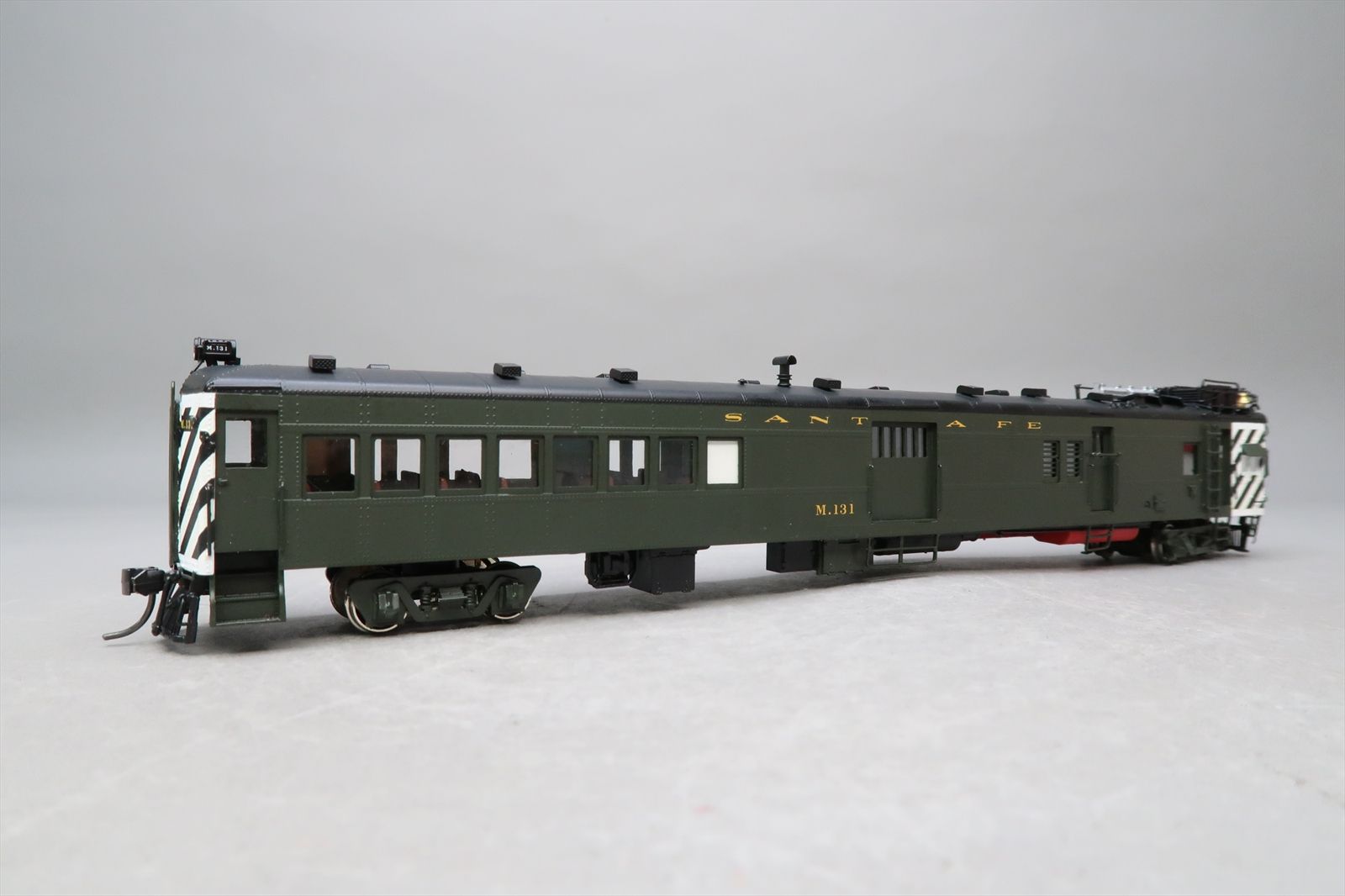 HO Brass Model - Key AT&SF Santa Fe EMD Motor Car Zebra Stripe #M-131 ...