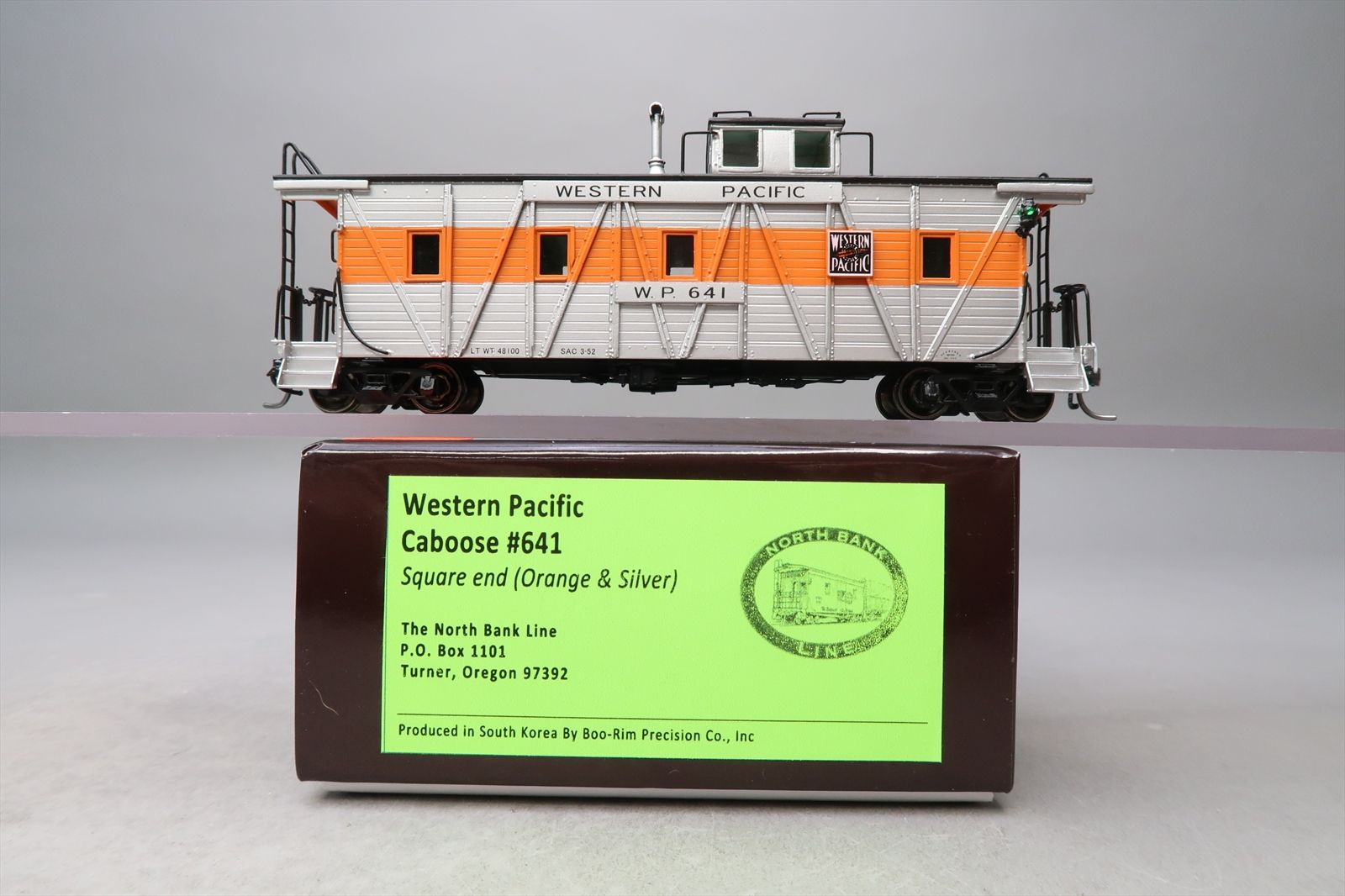 HO Brass Model - NBL WP Western Pacific Square End Caboose #641 Orange ...