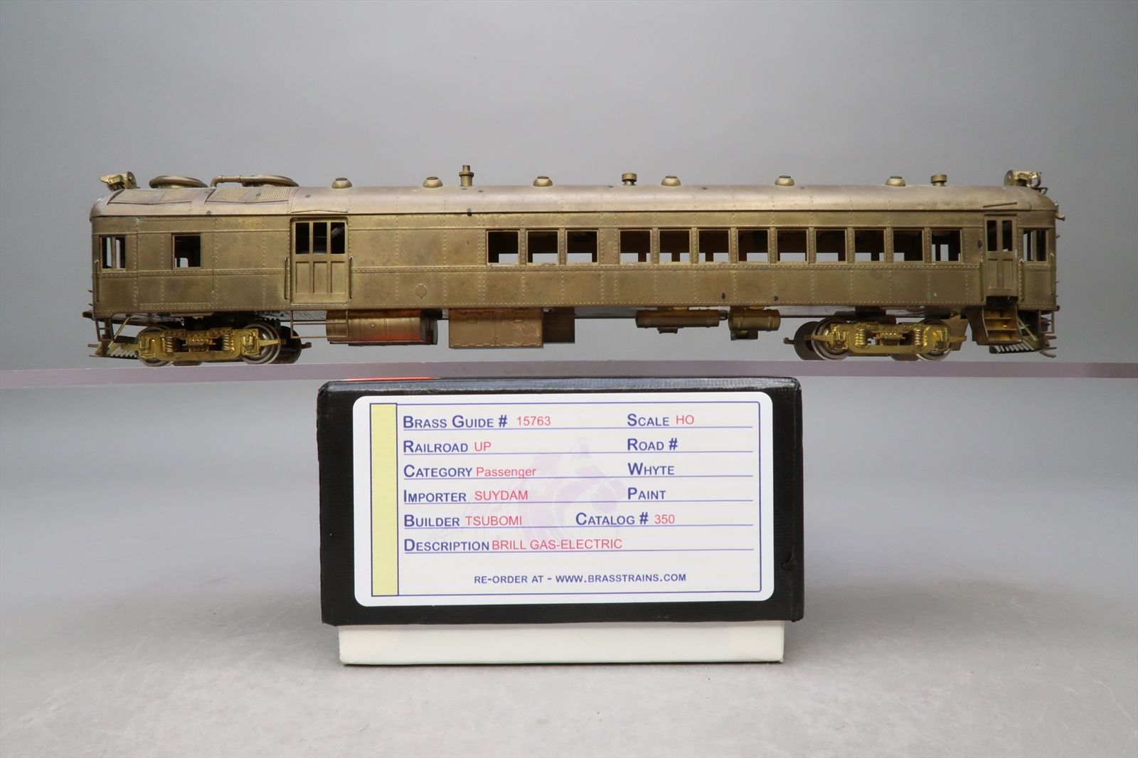 HO Brass Model - Suydam 350 UP Union Pacific 75' Brill Gas Electric ...