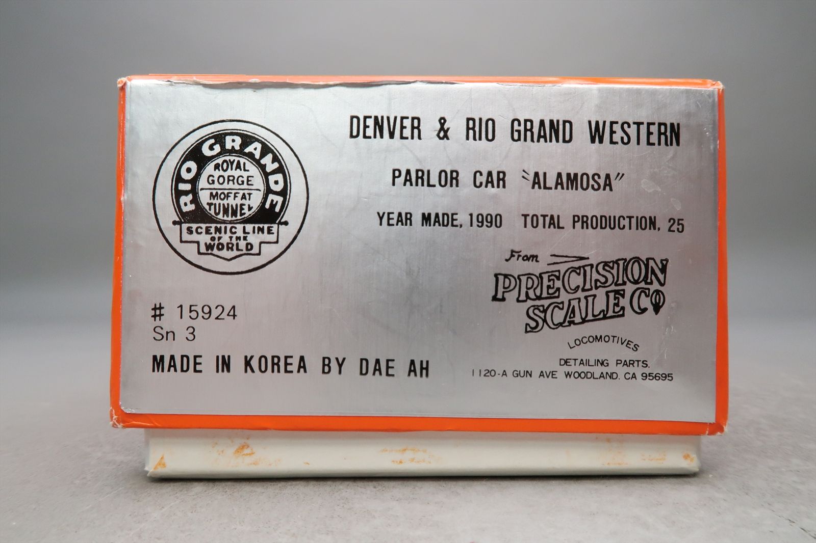 Sn3 Brass Model - PSC 15924 D&RGW Rio Grande Parlor Car 'Alamosa ...