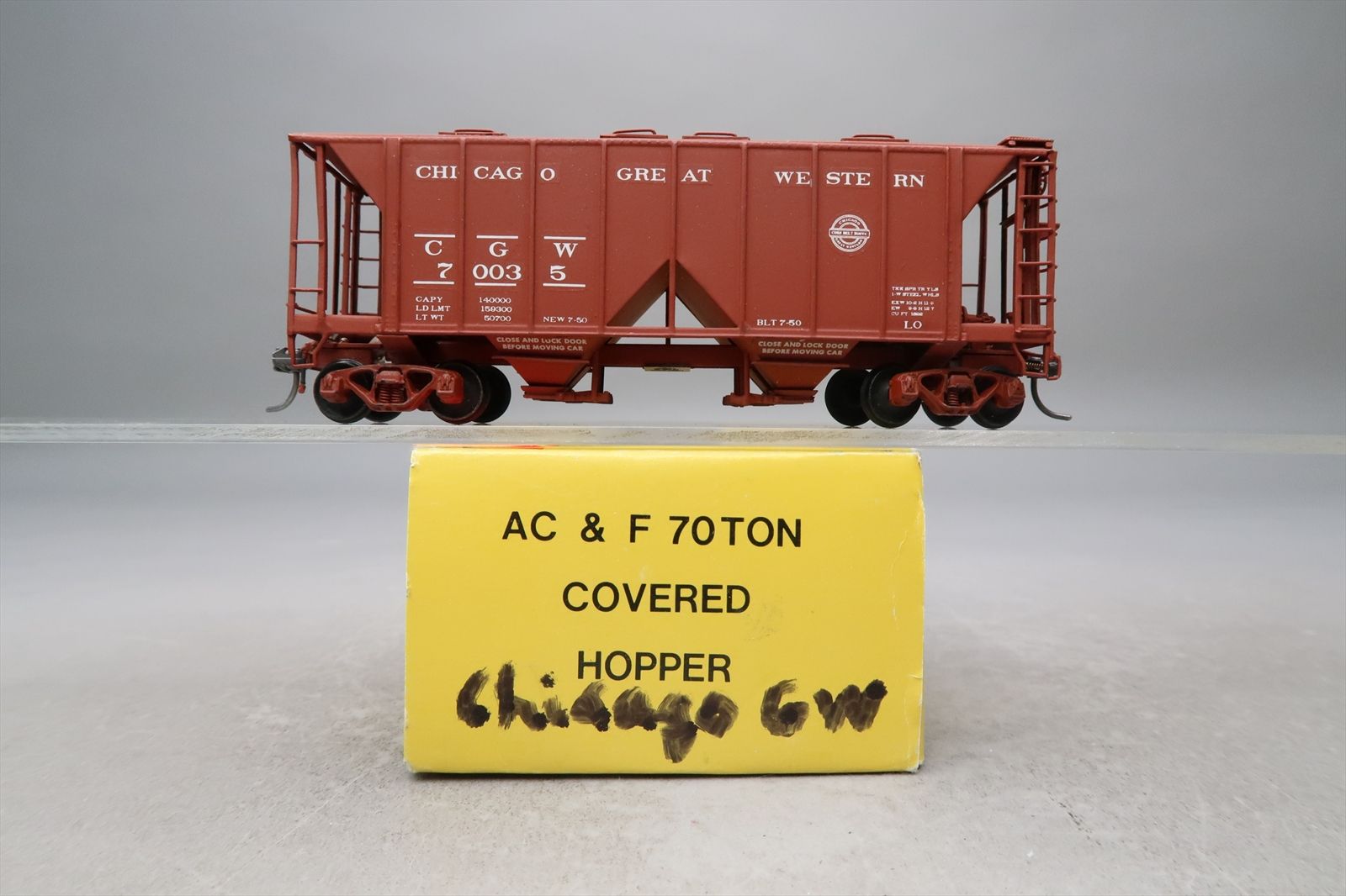 HO Brass Model - Sunset CGW Chicago Great Western 70 Ton Covered Hopper ...