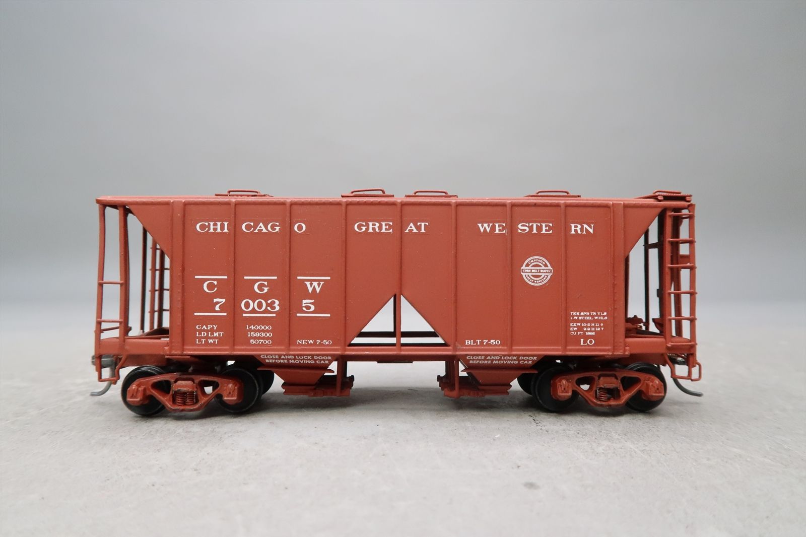 HO Brass Model - Sunset CGW Chicago Great Western 70 Ton Covered Hopper ...