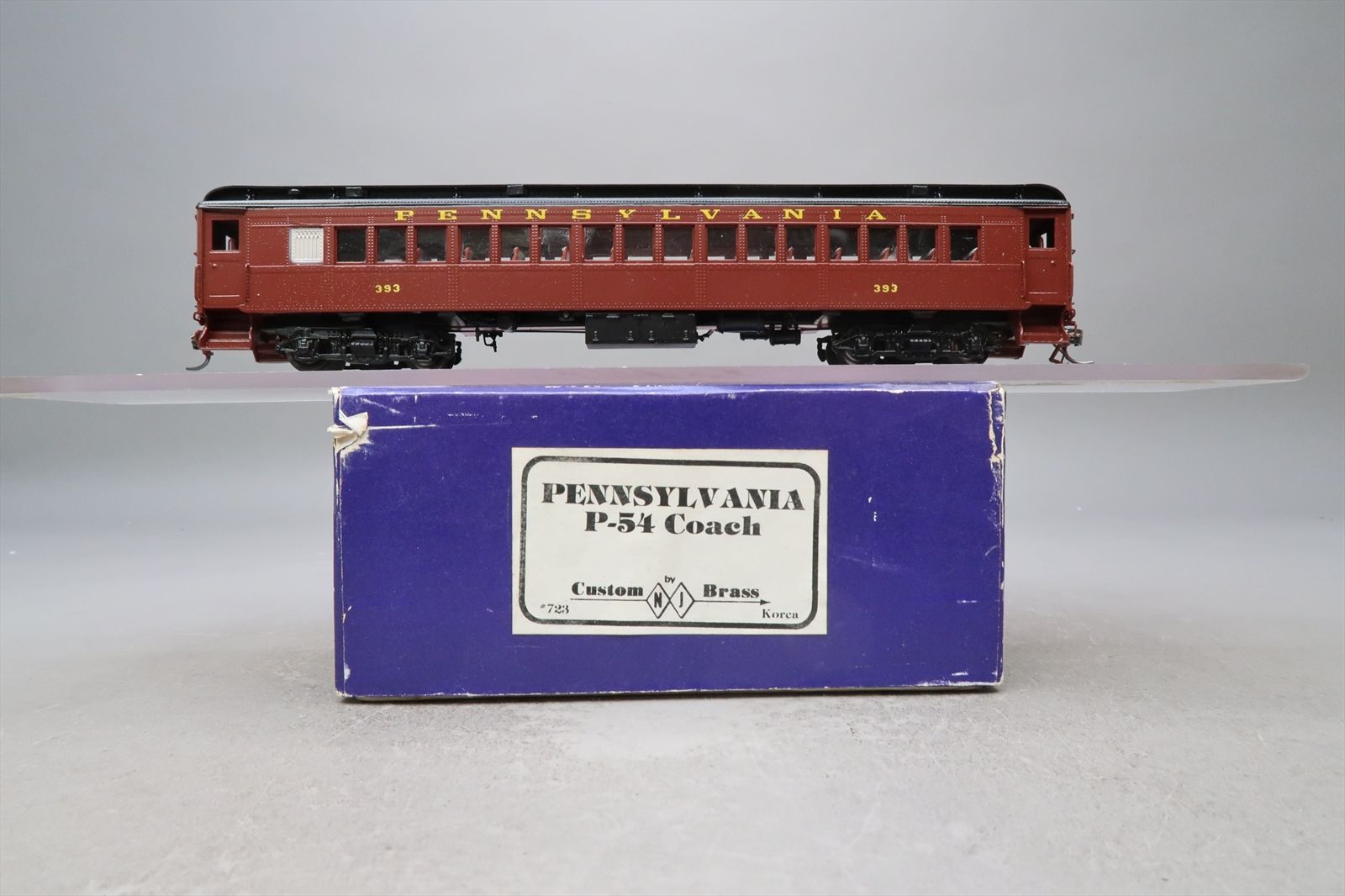 HO Brass Model - NJCB 723 PRR Pennsylvania P-54 Coach #393 - Custom by ...